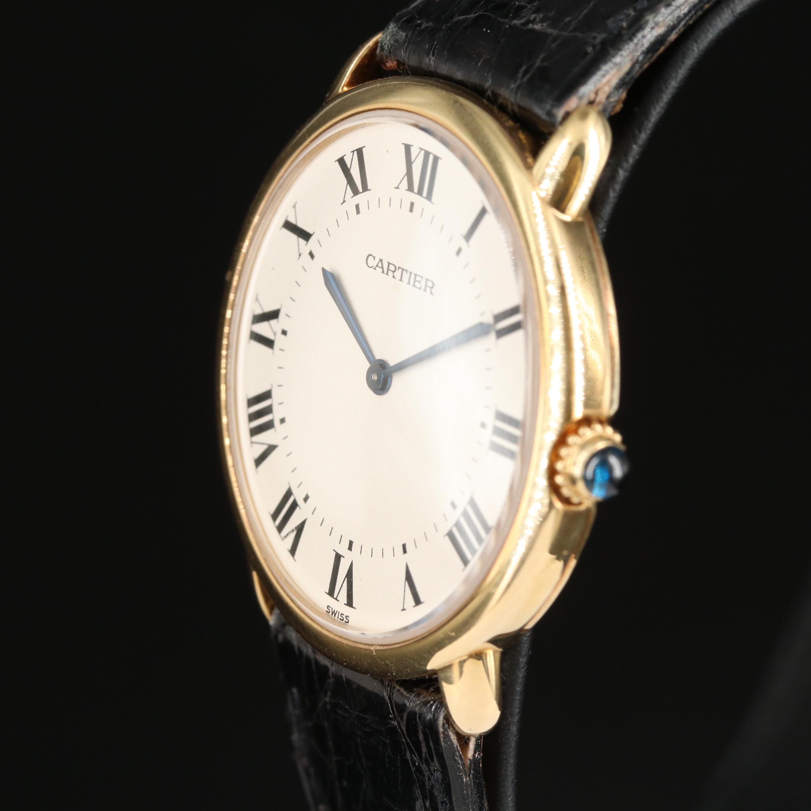 Cartier Ronda Louis Cartier 18k Gold Wristwatch | Everything But The House