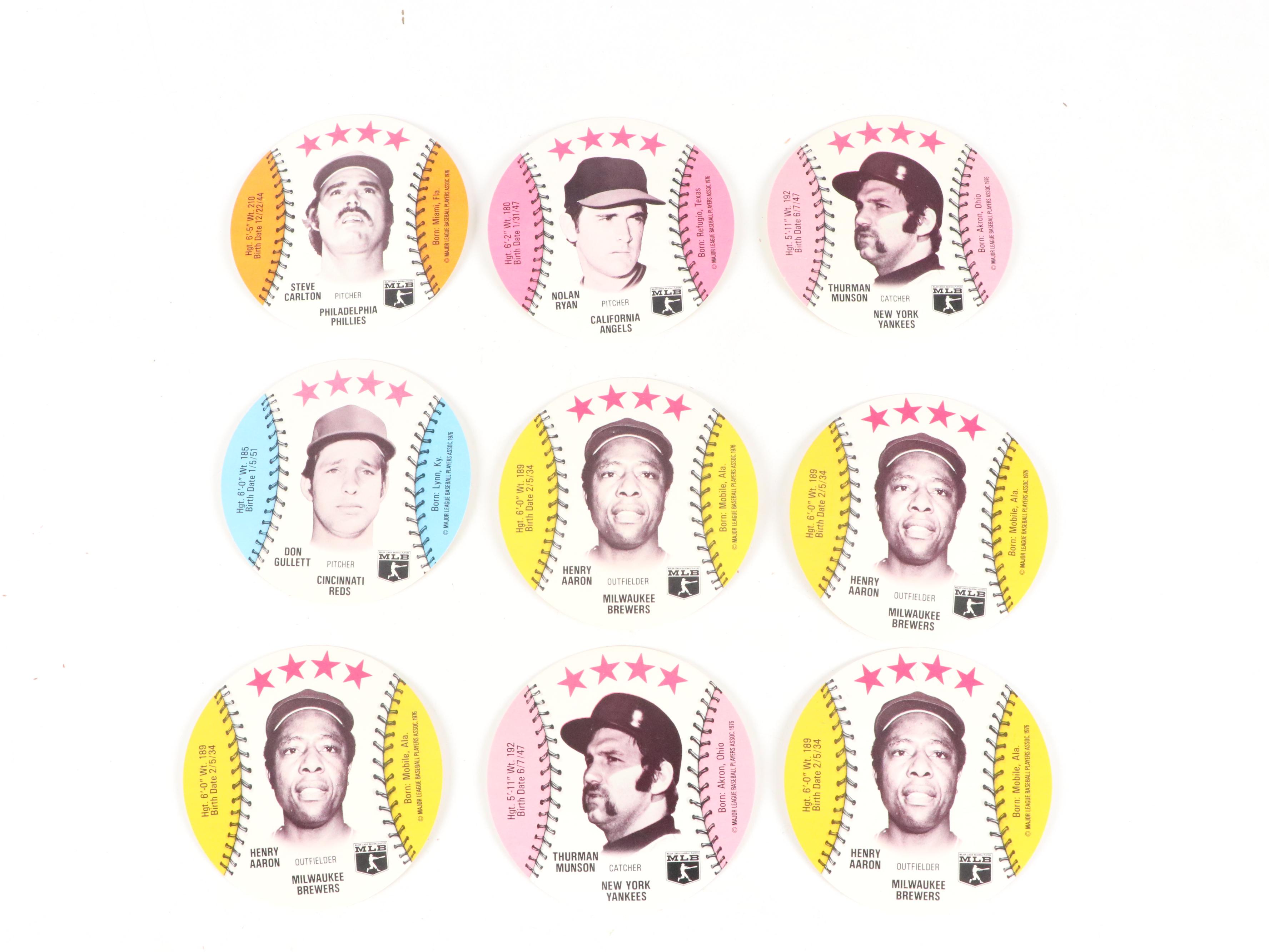1976 Isaly's Sweet William Baseball Discs Featuring Johnny Bench and ...