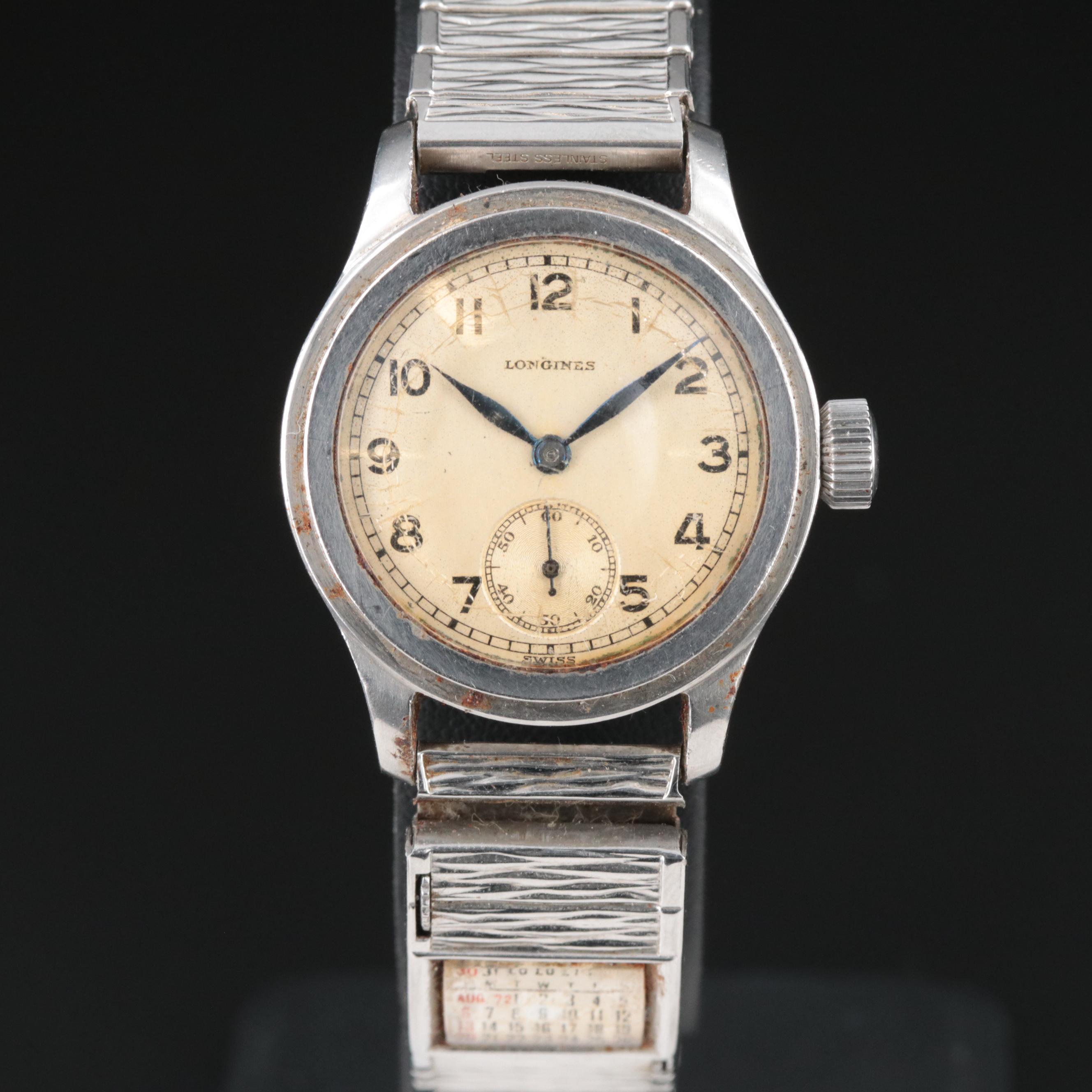 Vintage Longines Cal.10.68Z Tre-Tarche Stem Wind Wristwatch ...