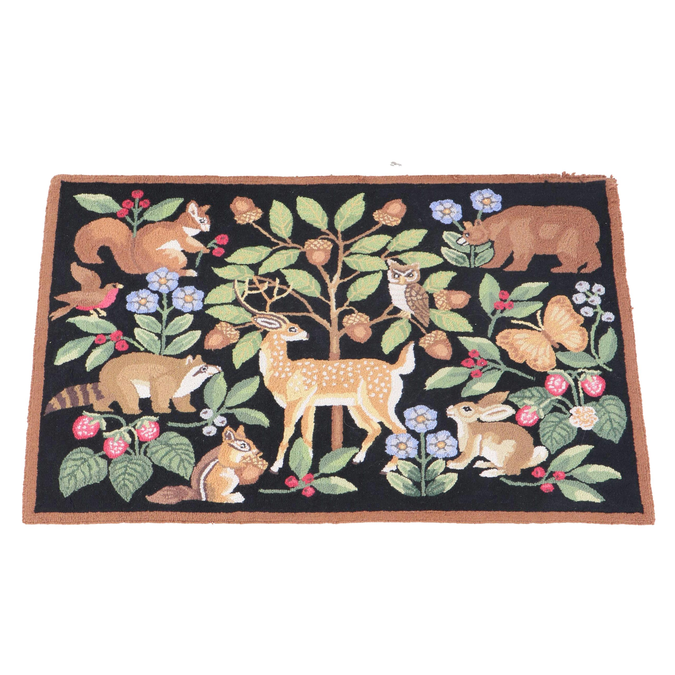 2'10 x 3'11 Handmade Hooked Wool Orvis Woodland Accent Rug | Everything ...