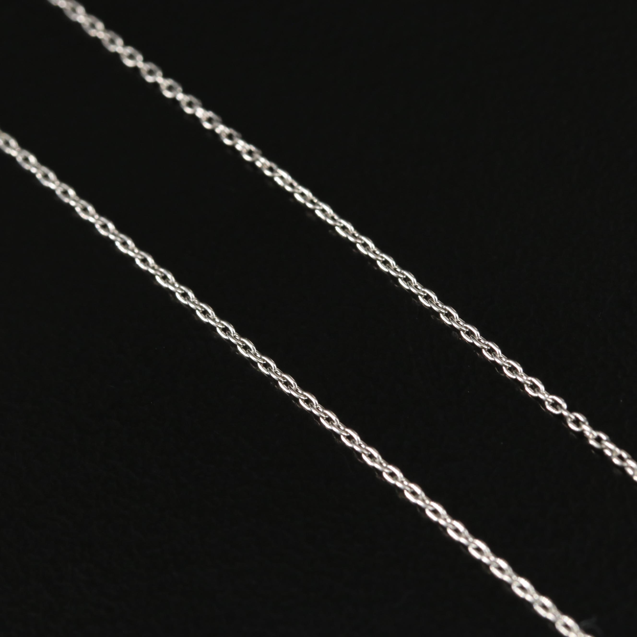 Platinum Cable Chain Necklace | EBTH