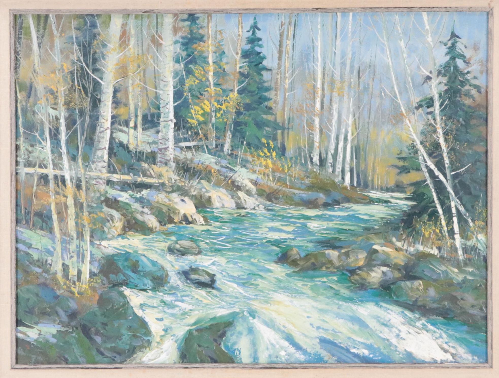 Arnold Vail Woodland Creek Landscape Oil Painting | EBTH