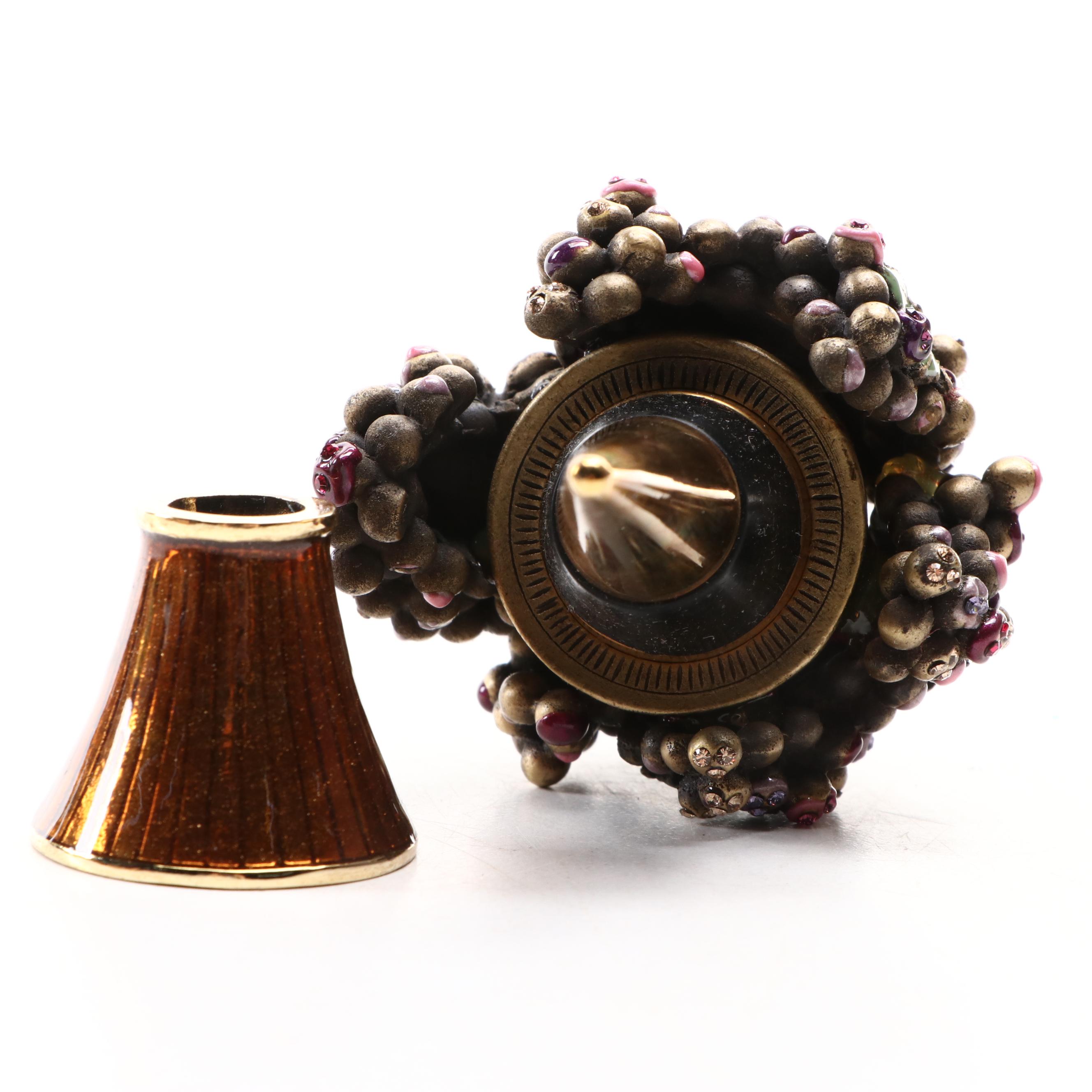 Jay Strongwater Swarovski Embellished Enameled Metal Decanter Stopper ...