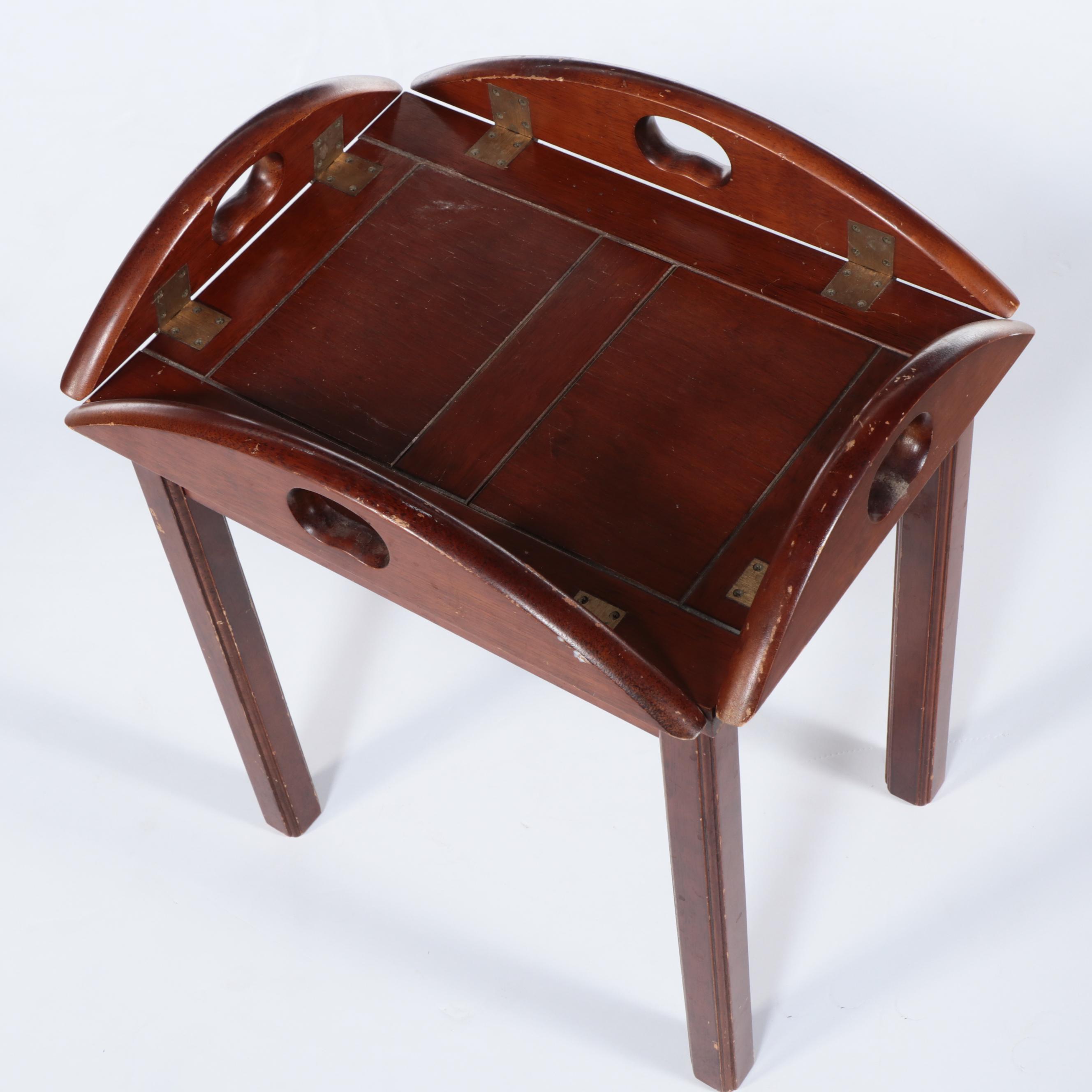 The Bombay Company Chippendale Style Mahogany-Stained Butler's Tray ...