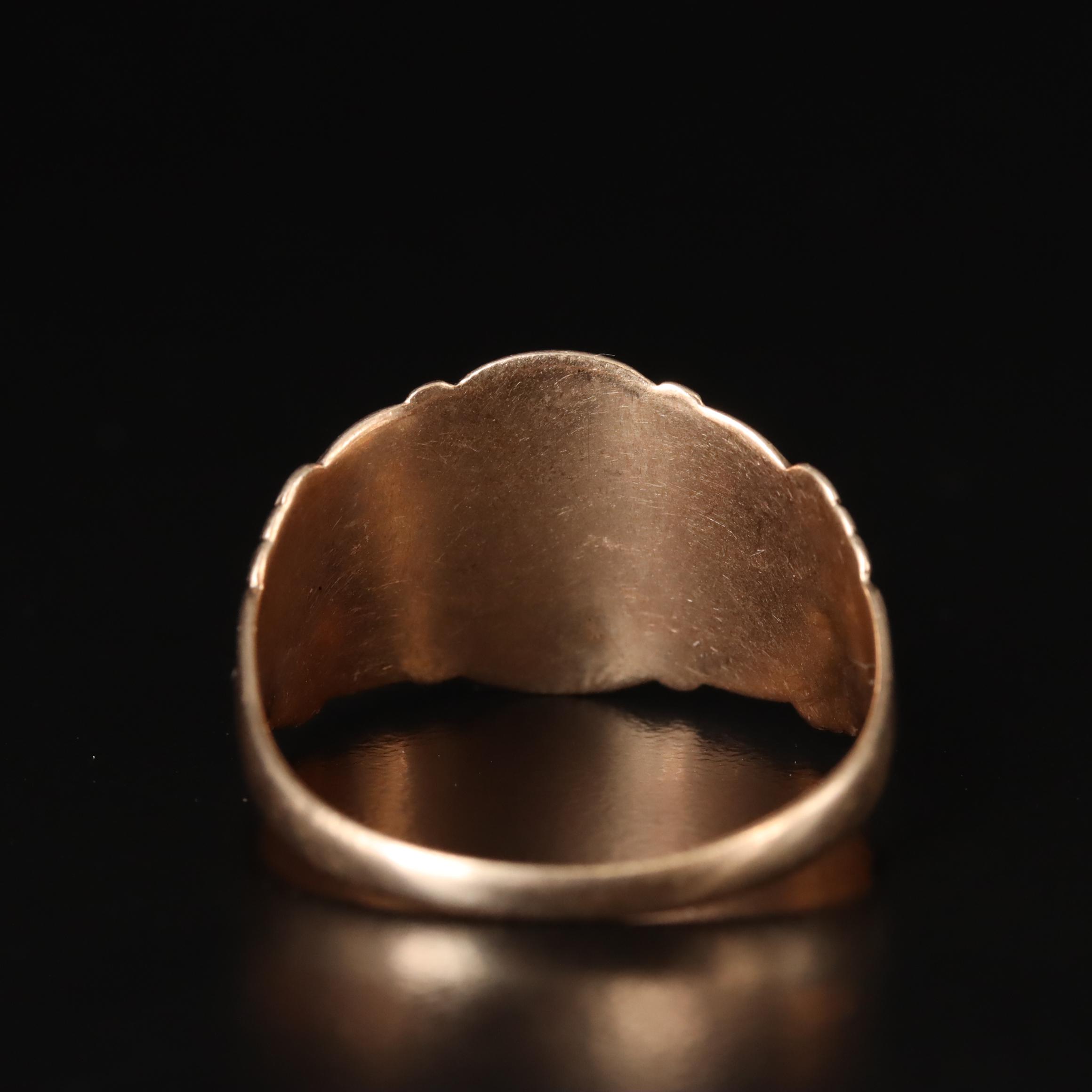 Victorian Ostby & Barton 10K Monogrammed Ring | EBTH