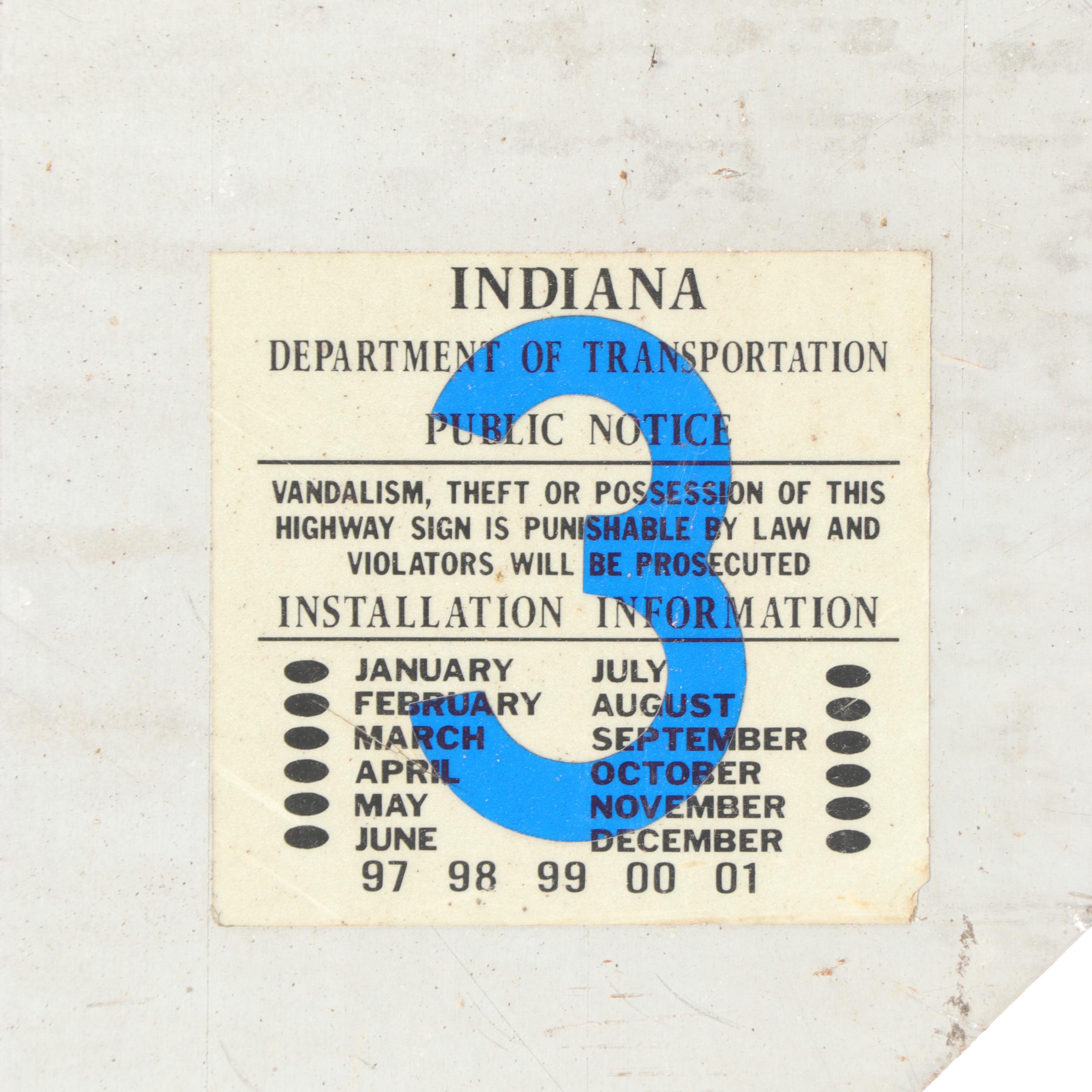 Indiana Department of Transportation Stop Sign with Do Not Block ...