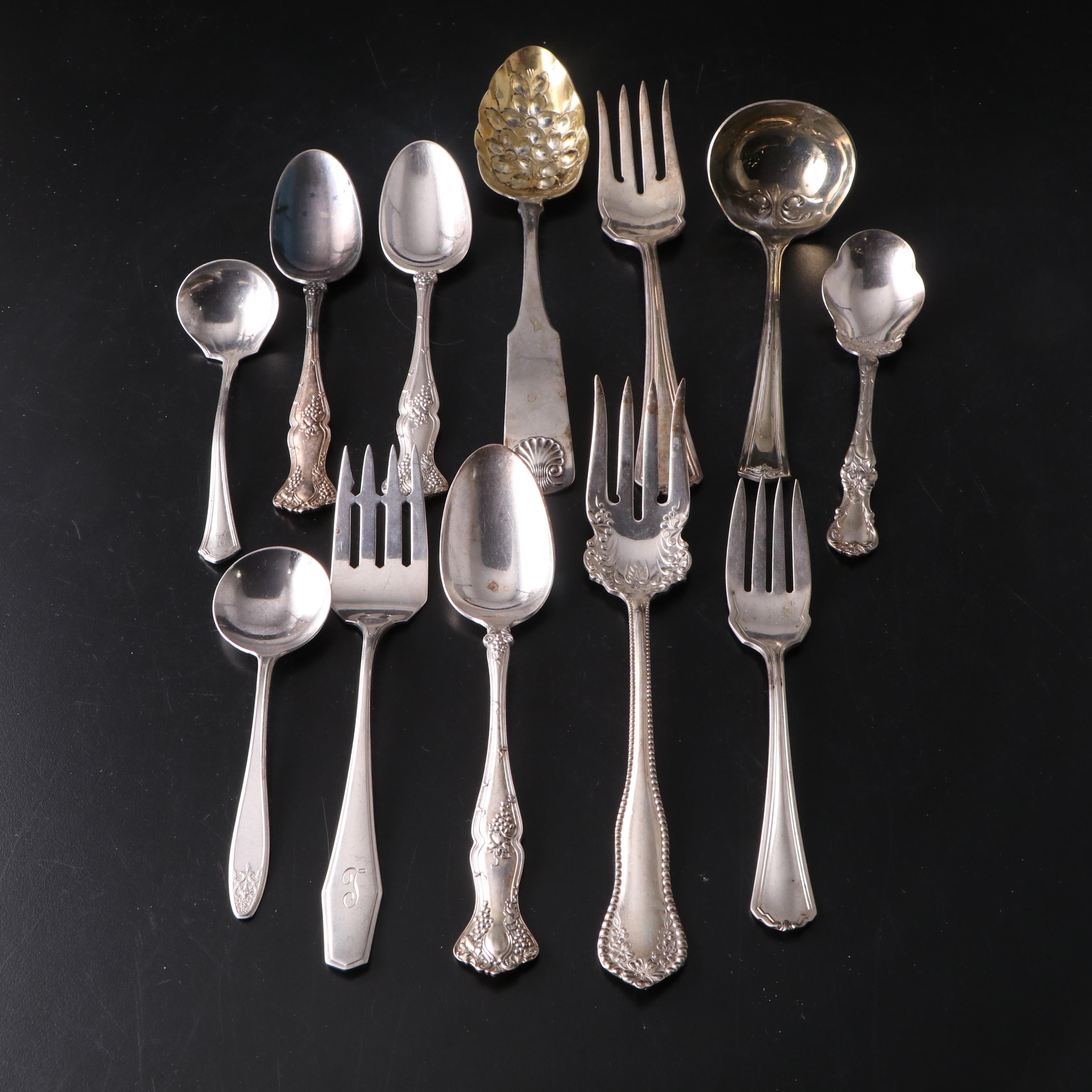 Silver Plate Serveware Collection with Sterling and Coin Silver ...
