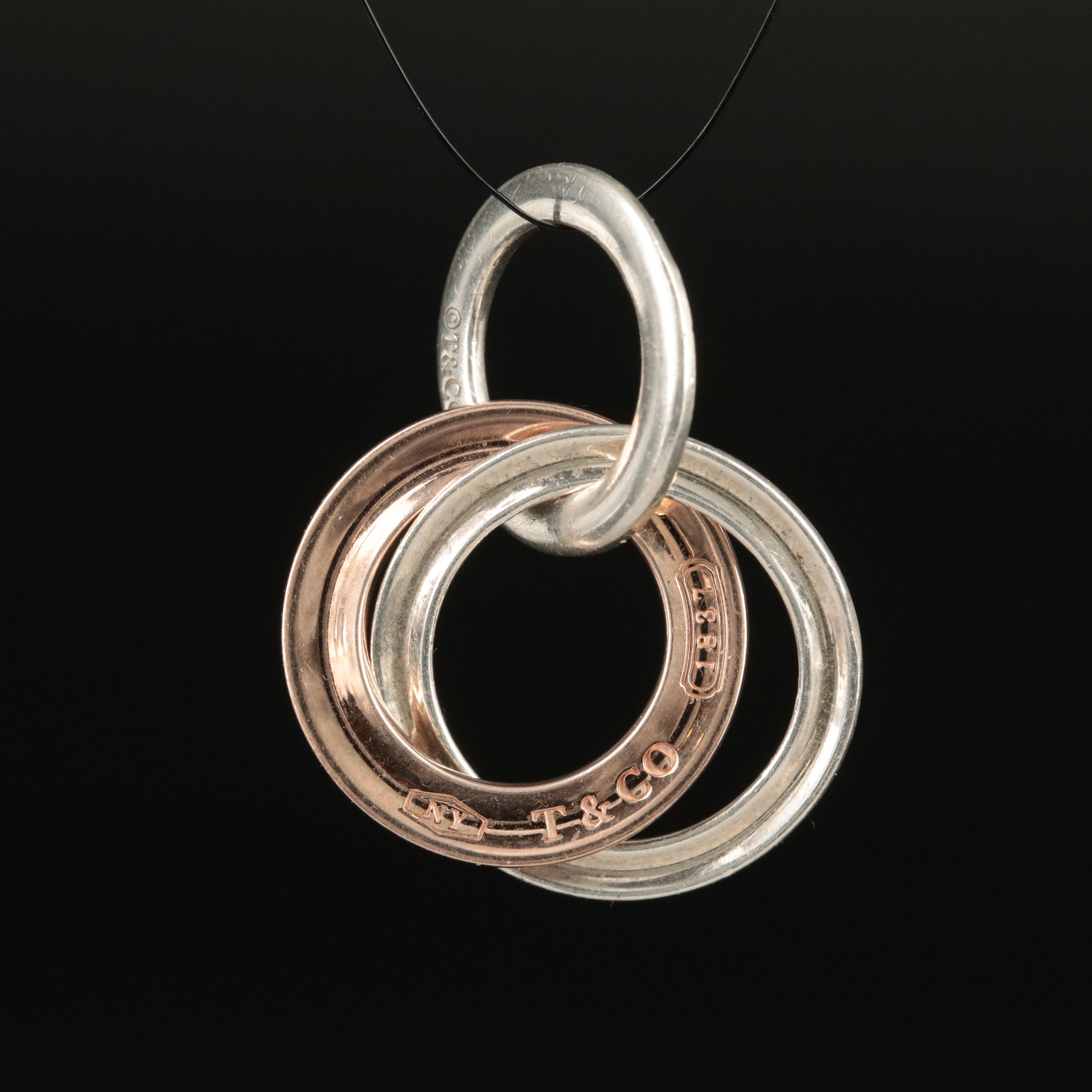 Tiffany & Co. "1839" Rubedo and Sterling Interlocking Circles Pendant | EBTH