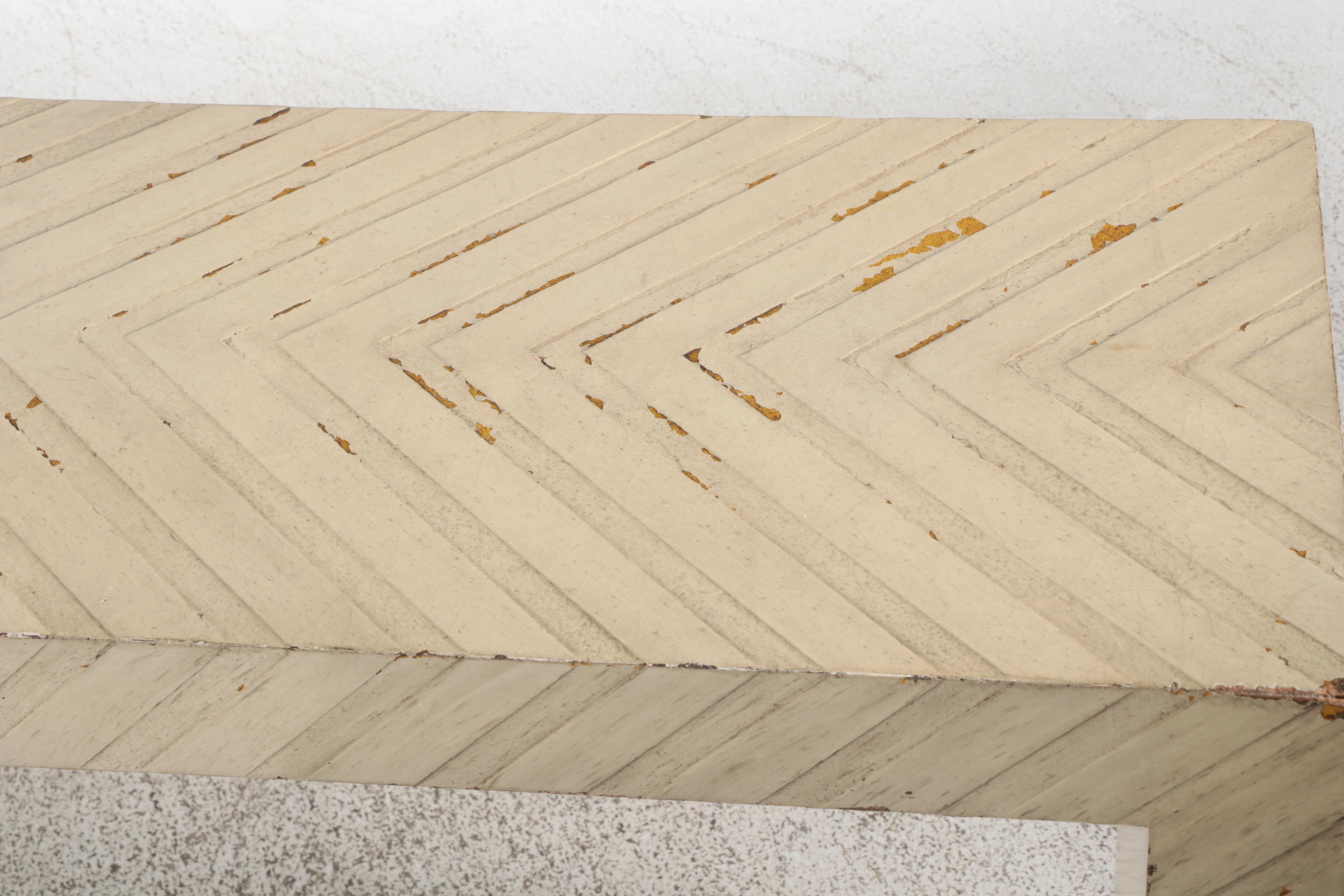 Contemporary Off-White-Painted Parson's Style Console Table | EBTH