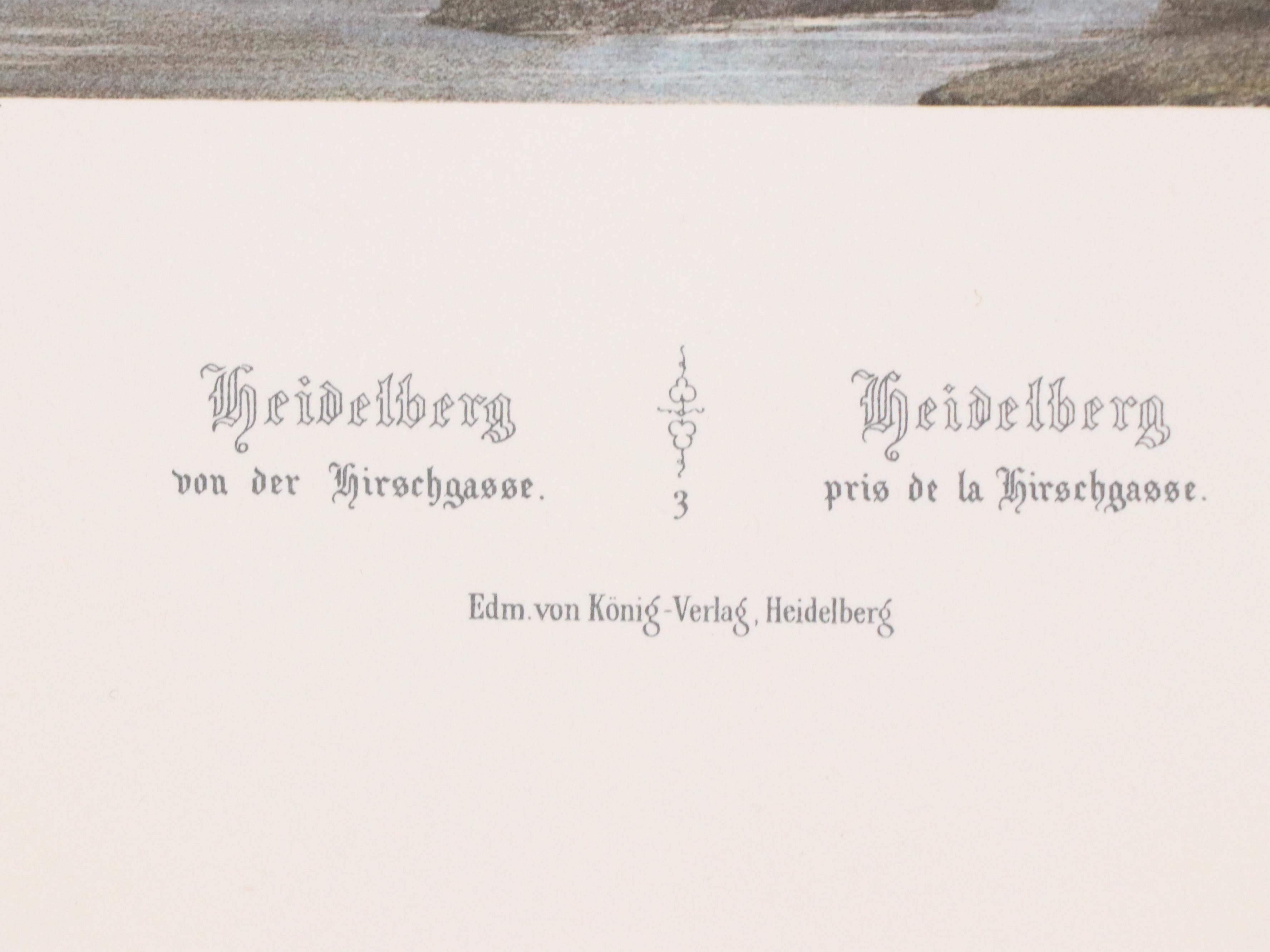 Offset Lithographs of Heidelberg Architectural Landscapes | EBTH