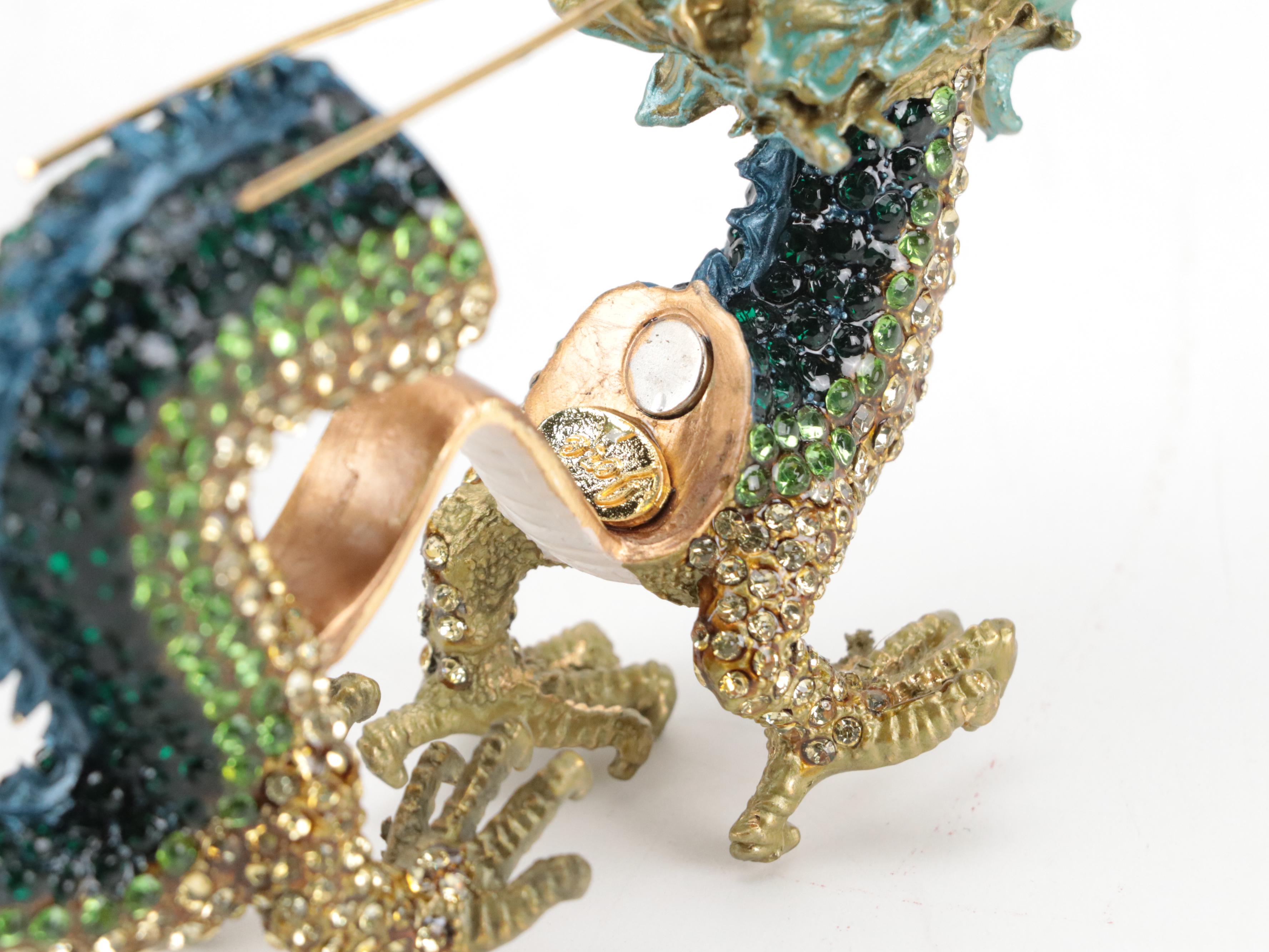 Jere Embellished Dragon Box and Necklace with Jere "Hillary" Hedgehog ...