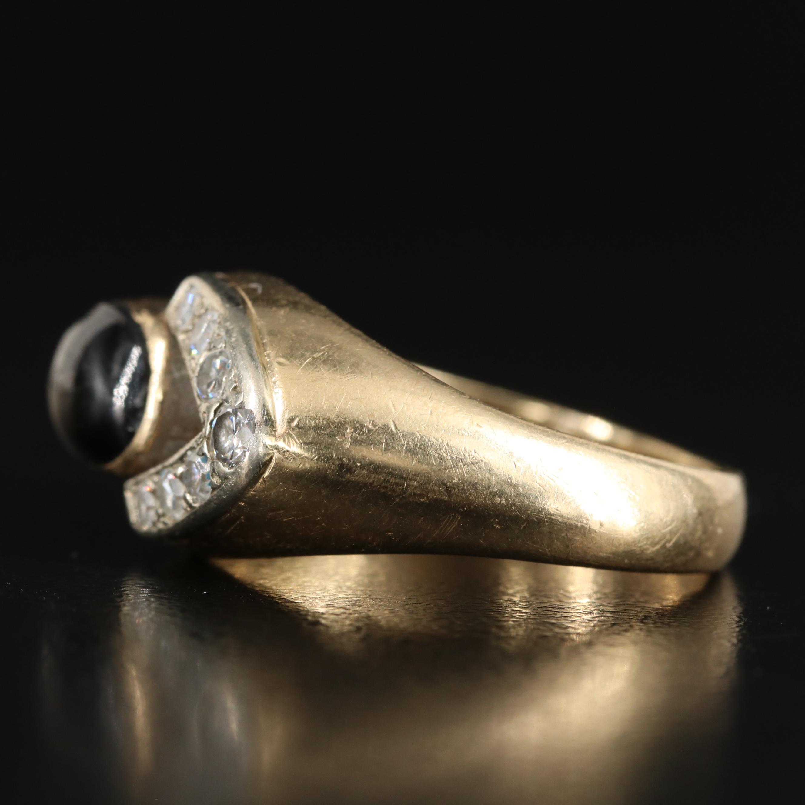 14K Star Sapphire and Diamond Ring | EBTH