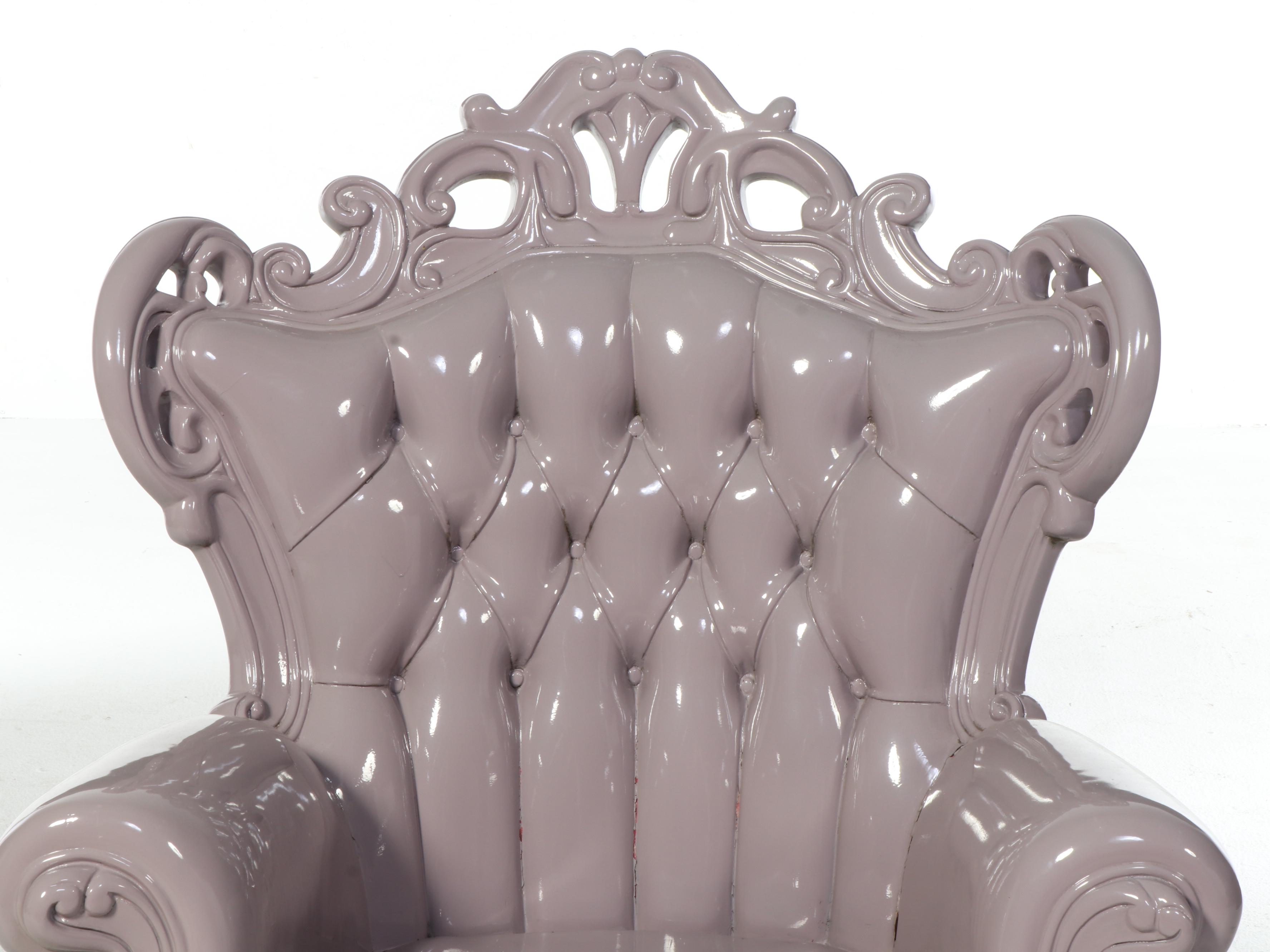 Molded Plastic Rococo Style Wingback Chair | EBTH