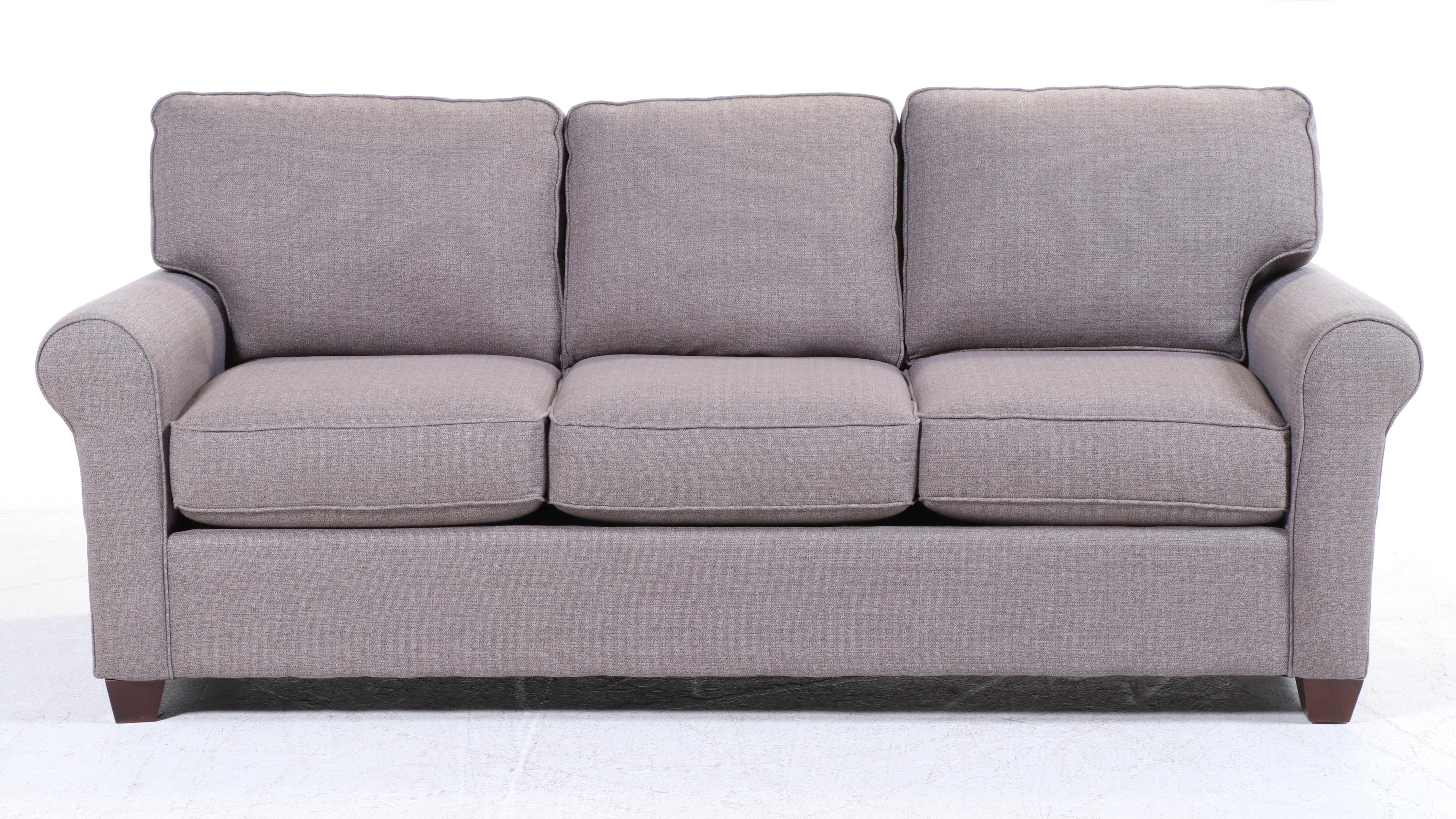 Bassett Custom-Upholstered Roll-Arm Sofa | EBTH
