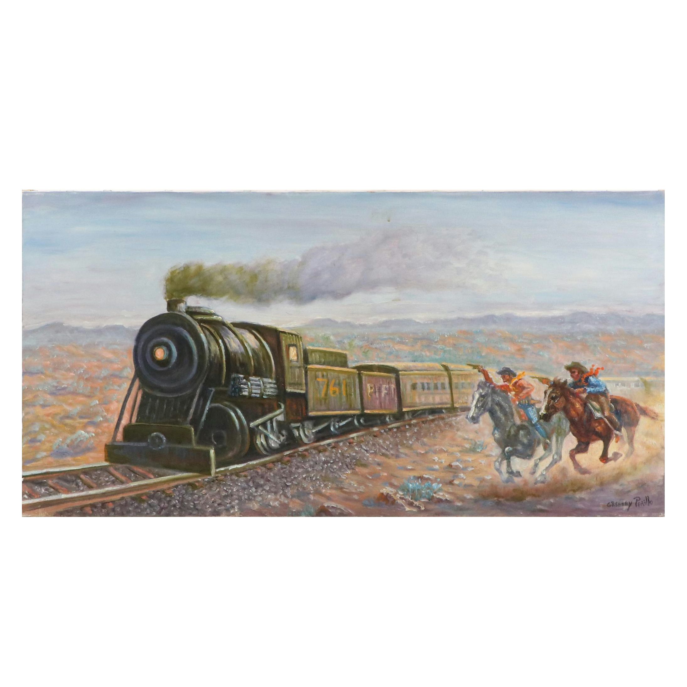 Gregory Perillo Western Genre Oil Painting, 21st Century | EBTH
