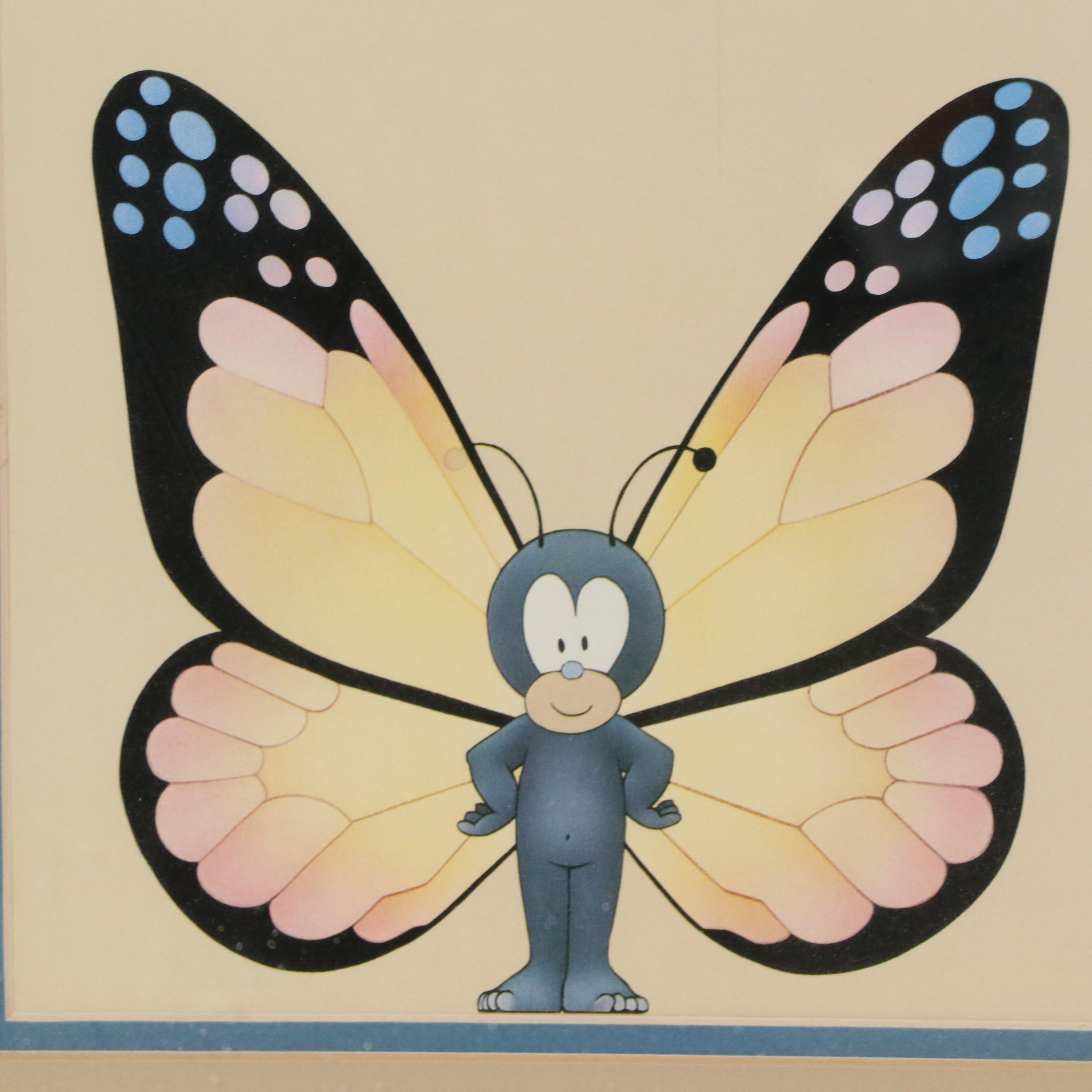 Stewart Moskowitz Offset Lithograph "Flutterby People," 1978 | EBTH