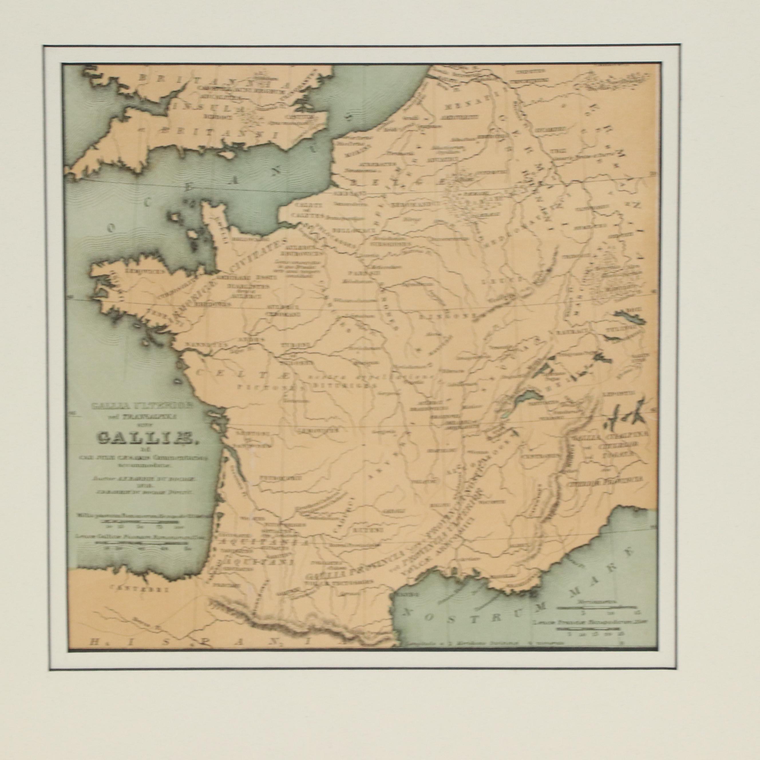 Lithograph Map "Galliæ" | EBTH