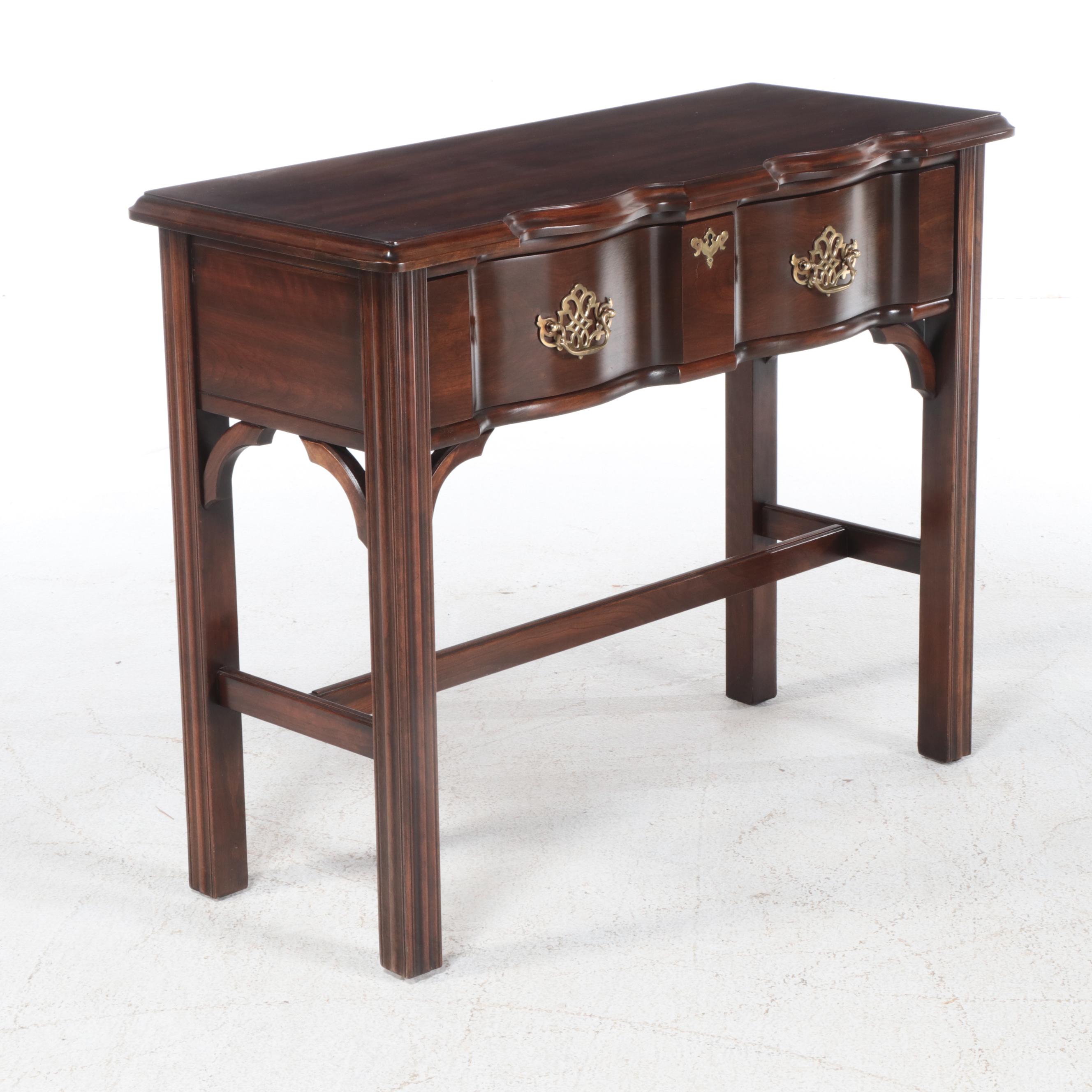 Pair of Harden Chippendale Style Cherrywood Side Tables, Late 20th Centiury | Everything But The ...