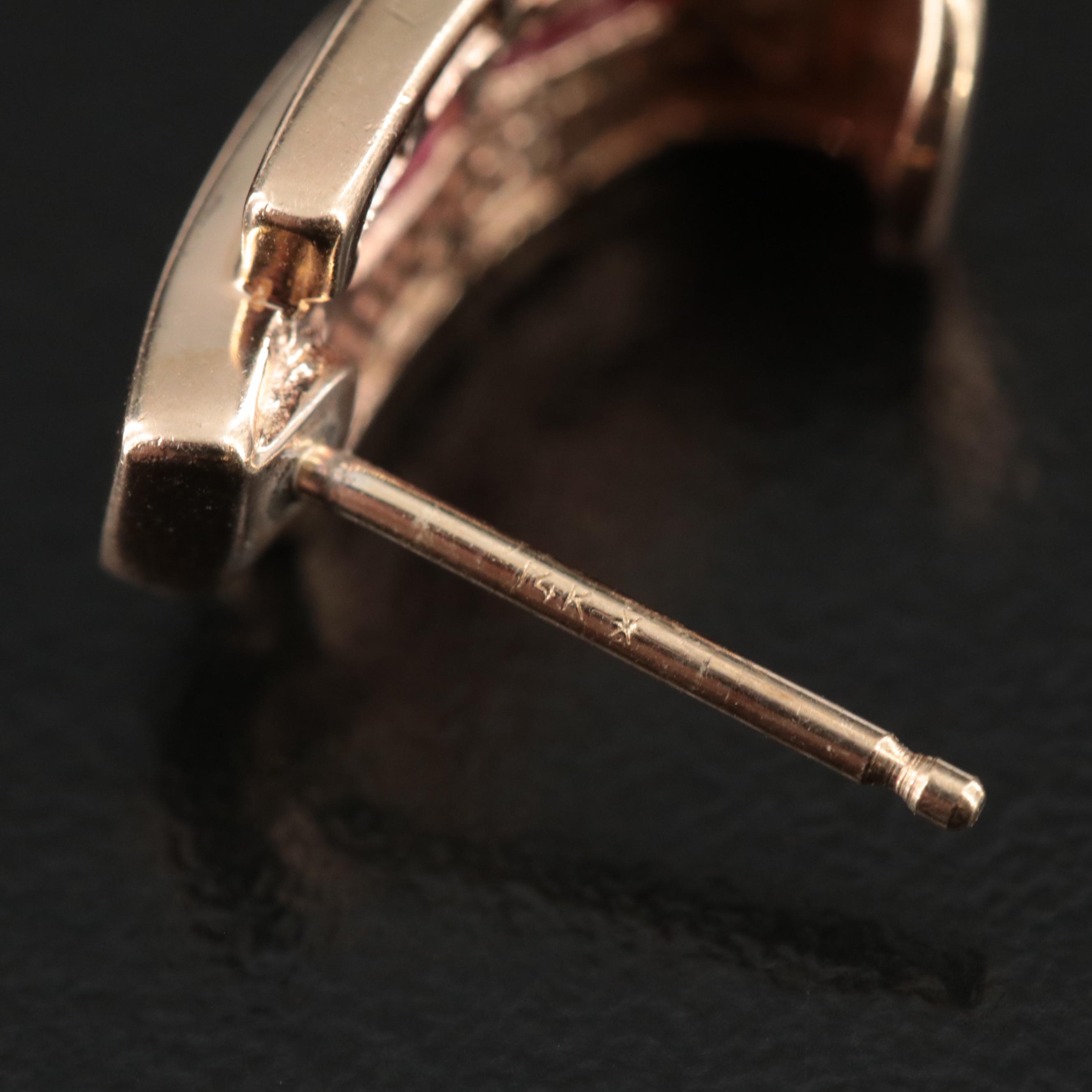 14K Ruby and Diamond Earrings | EBTH