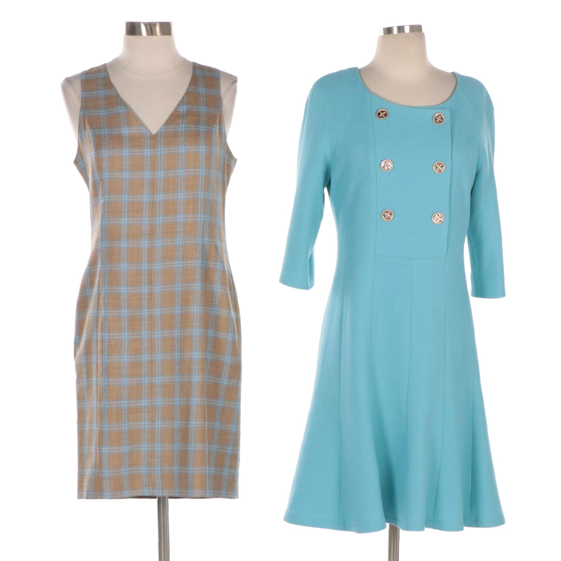 Edward Achour Paris Double-Breasted Dress and Diane Firsten Sleeveless ...