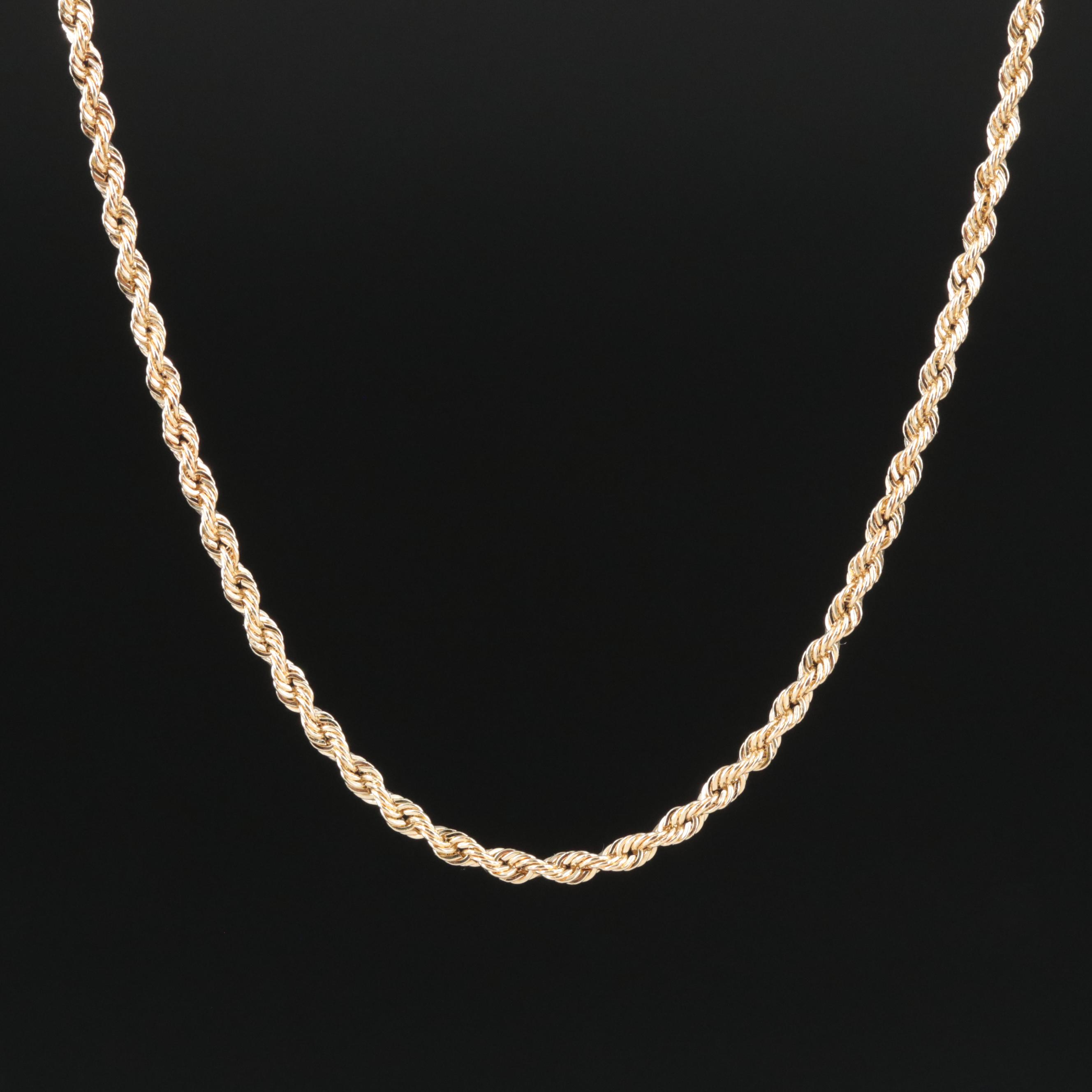 14K Rose Chain Necklace | EBTH