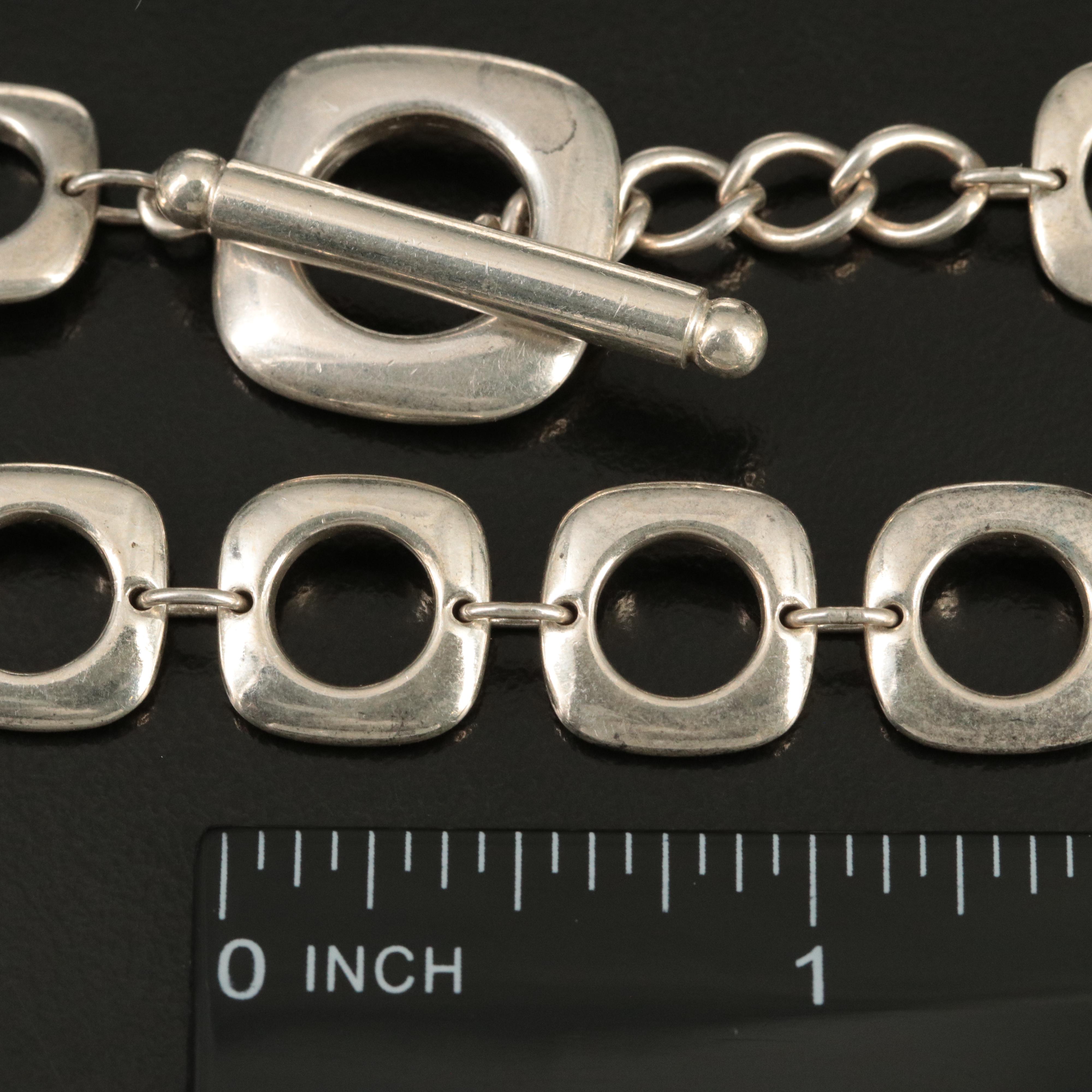 Tiffany & Co. Sterling Square Cushion Link Necklace | EBTH