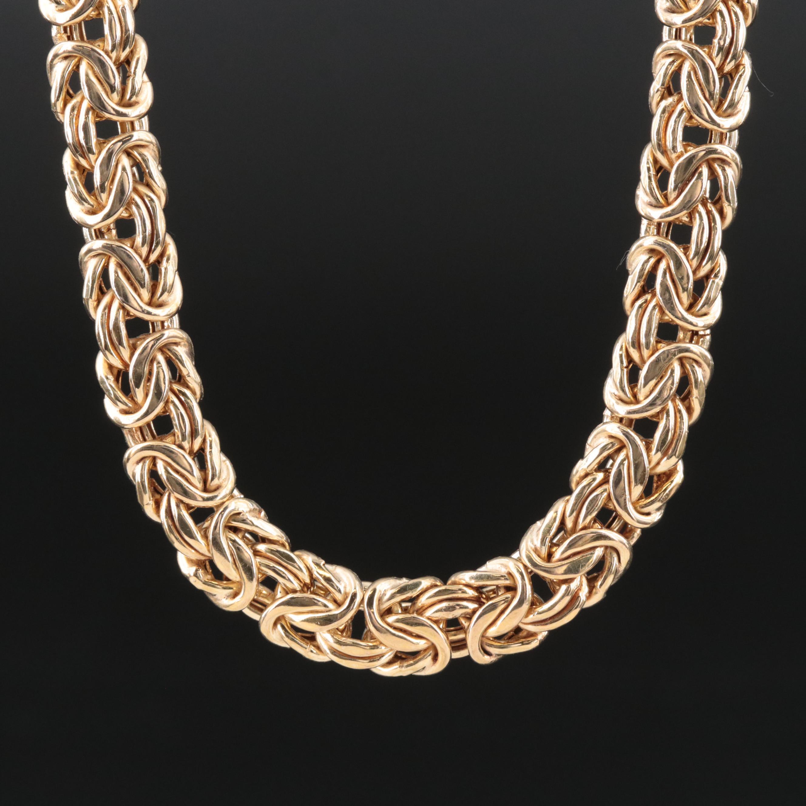 Italian Sterling Byzantine Chain Necklace | EBTH