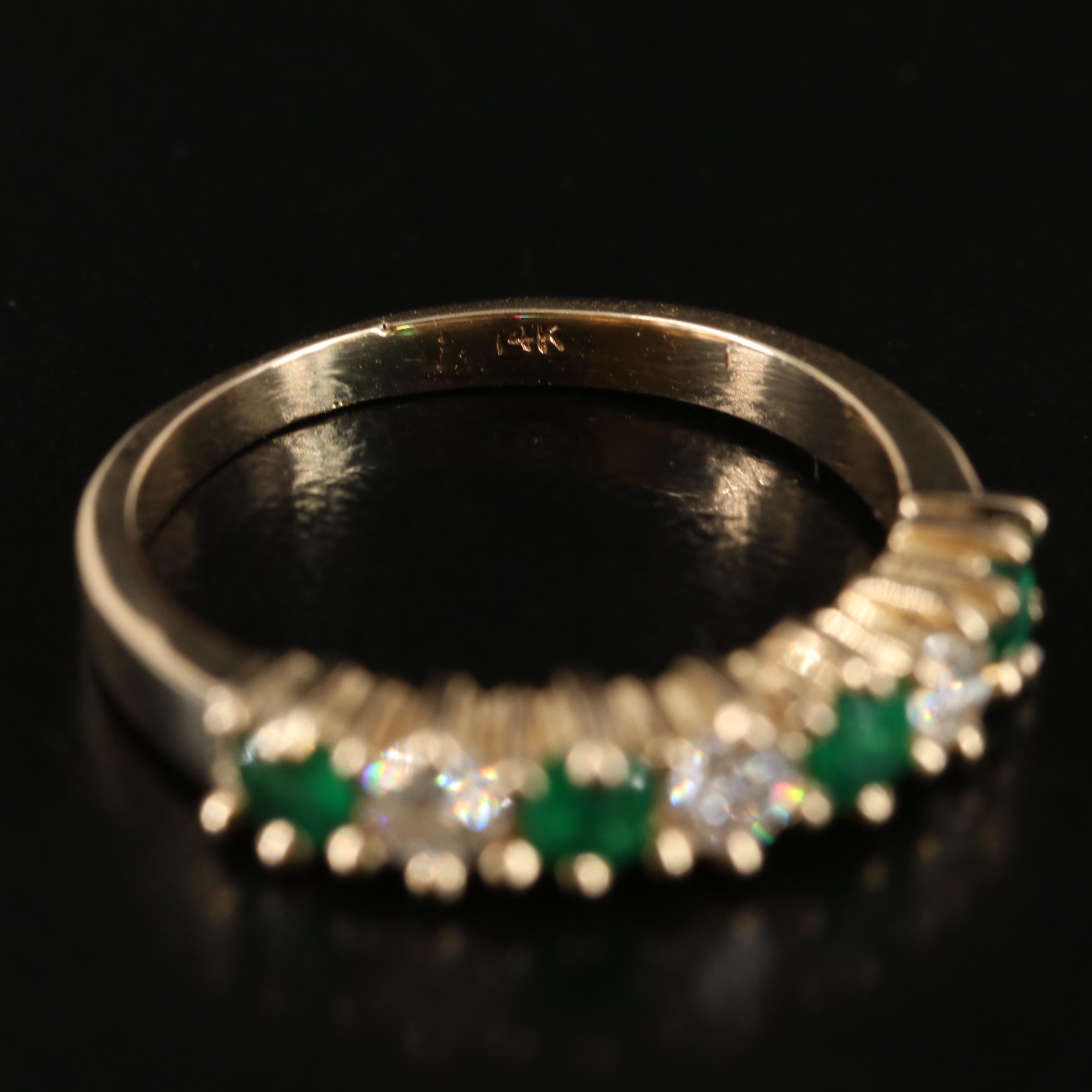 14K Emerald and Diamond Ring | EBTH