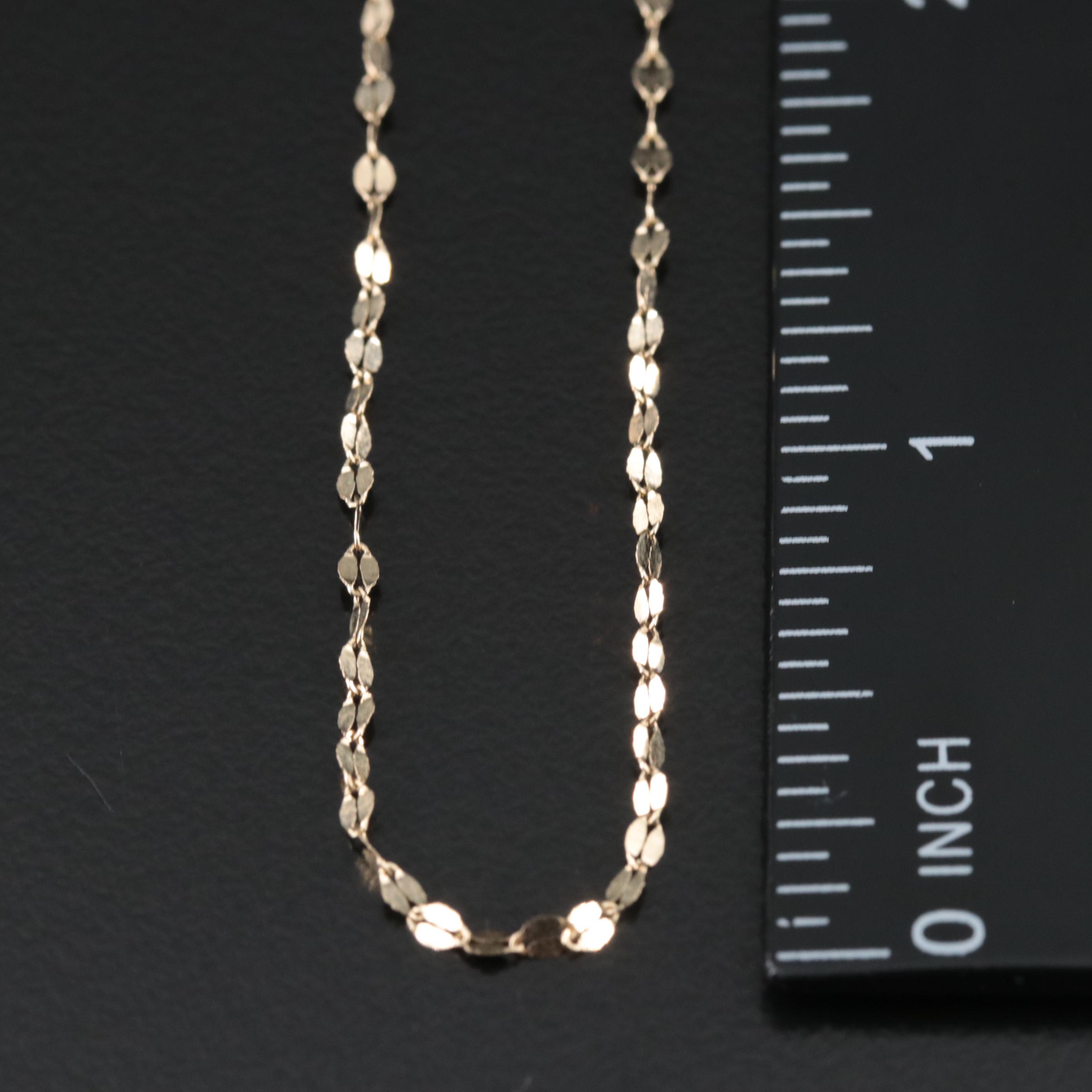 14K Fancy Link Chain Necklace | EBTH