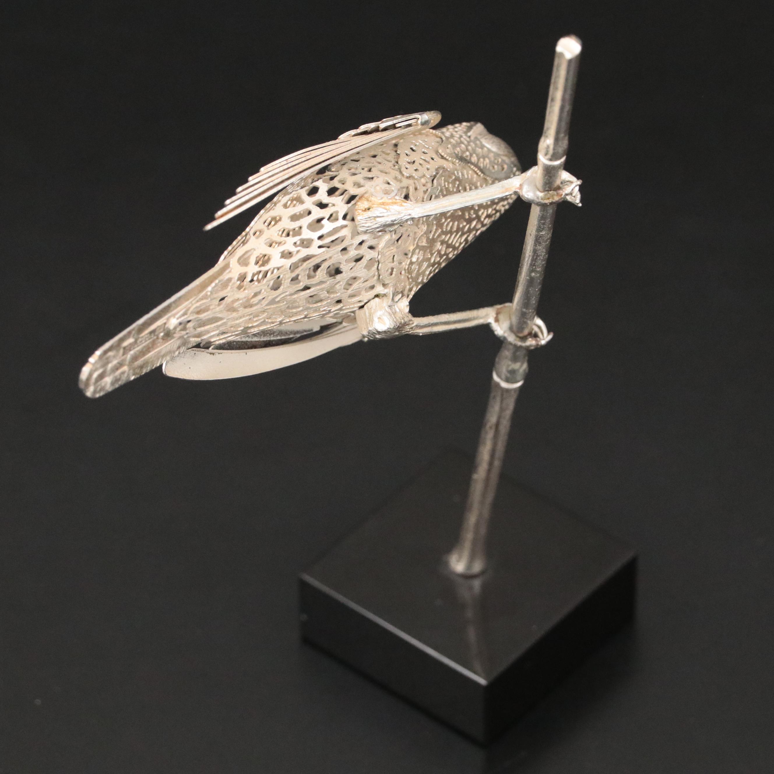 Christofle Openwork Silver Plate Bird Figurine | EBTH