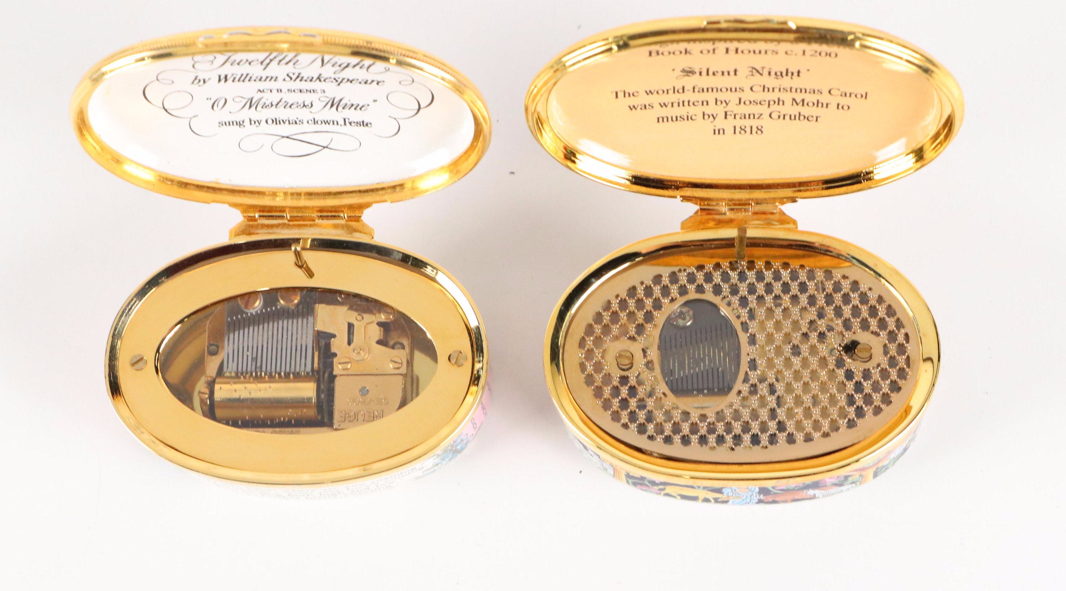 Four Halcyon Days Enamel Music Boxes Including Limited Editions ...