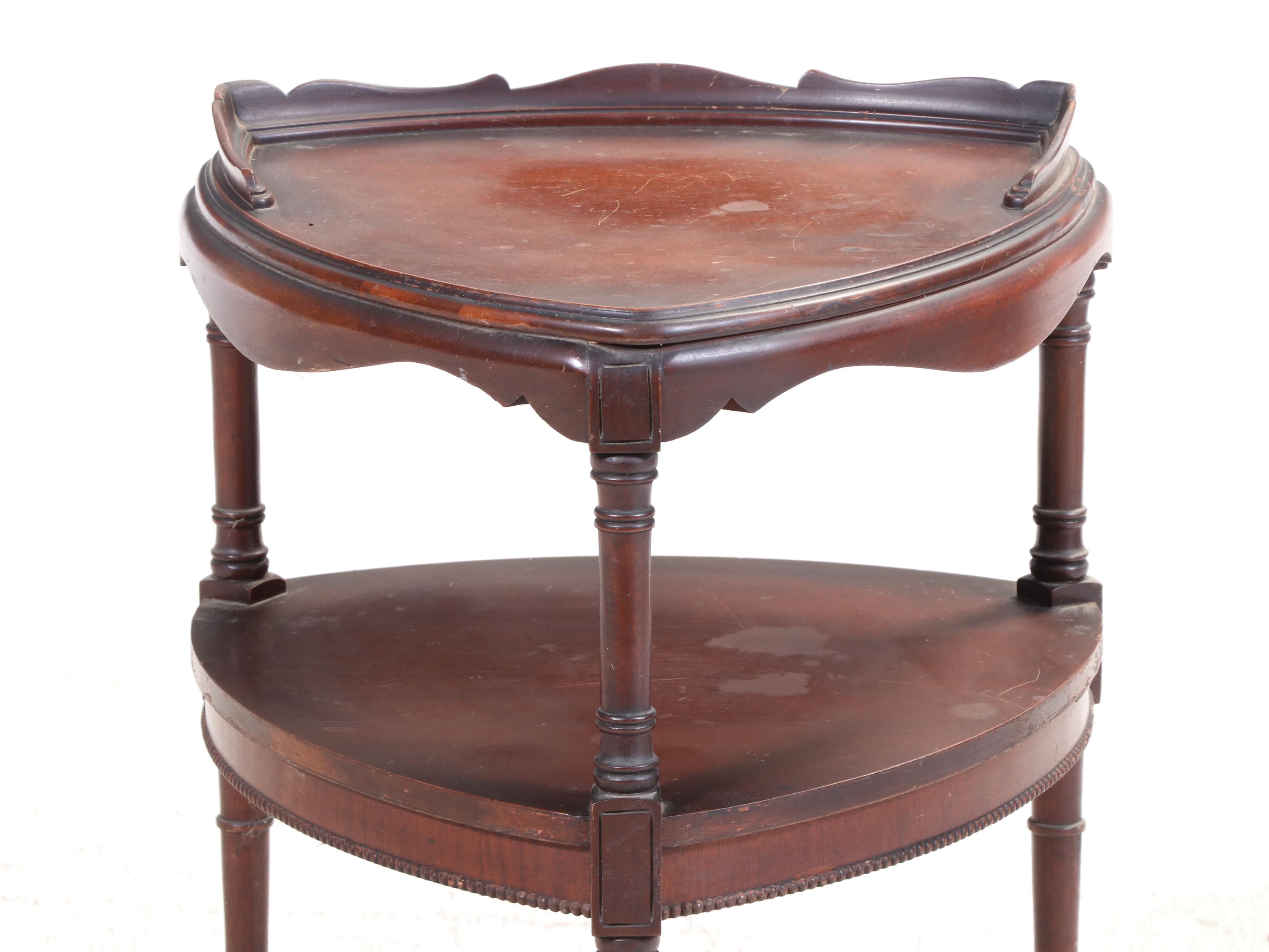 Gordon Lee Heck Regency Style Faux Bamboo Carved Mahogany Side Table | EBTH