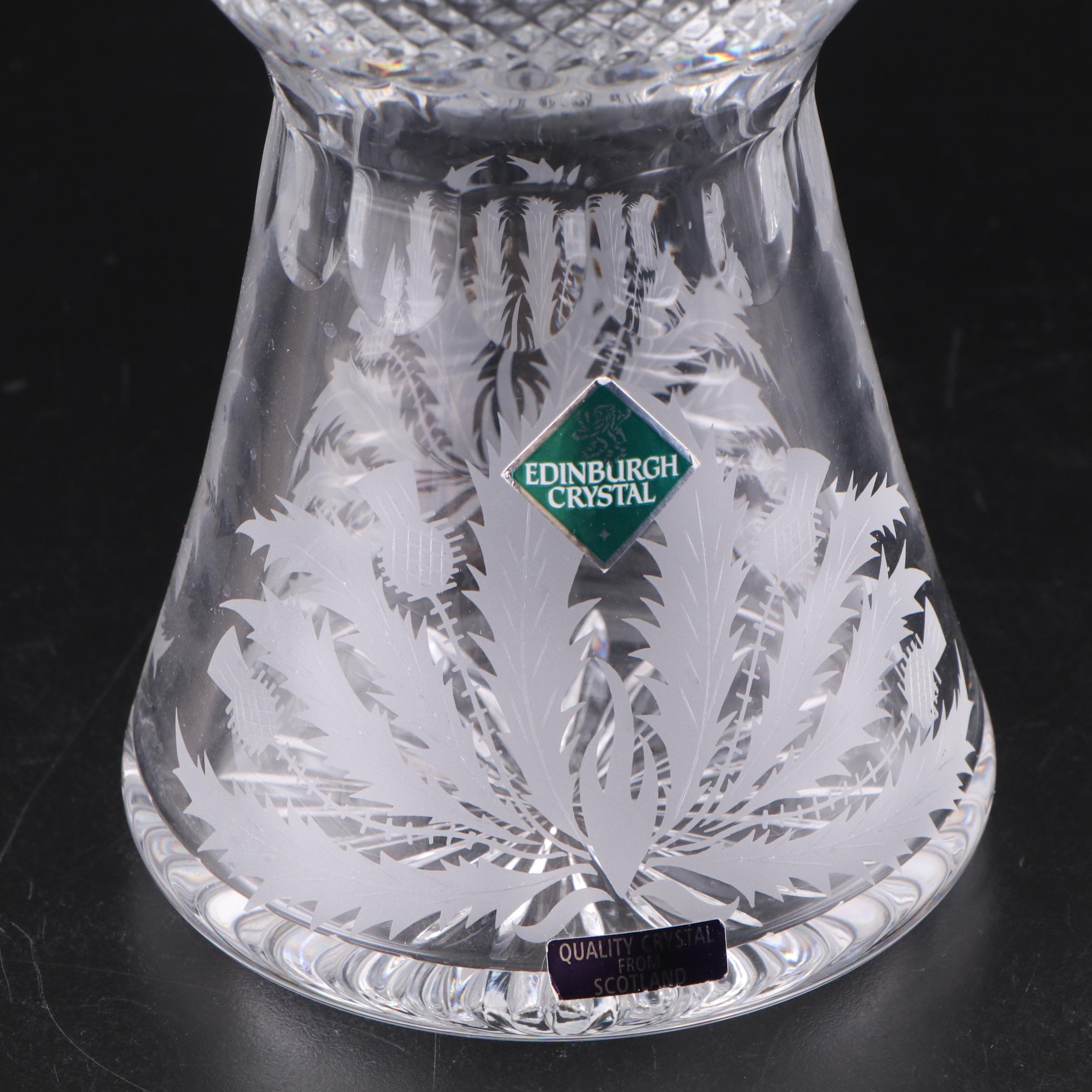 Edinburgh "Thistle" Crystal Decanter and Cordials with Other Old ...