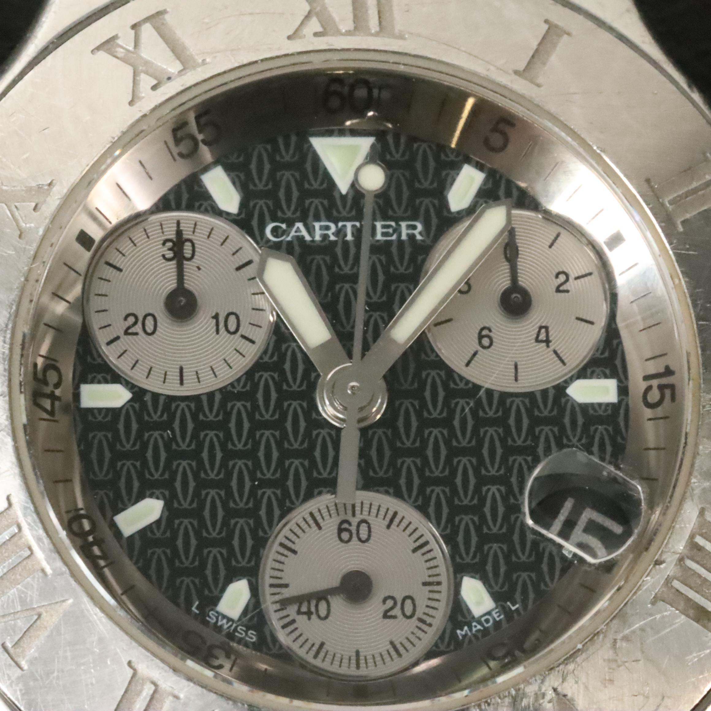 Cartier Chronoscaph 21 Stainless Steel Quartz Watch | EBTH