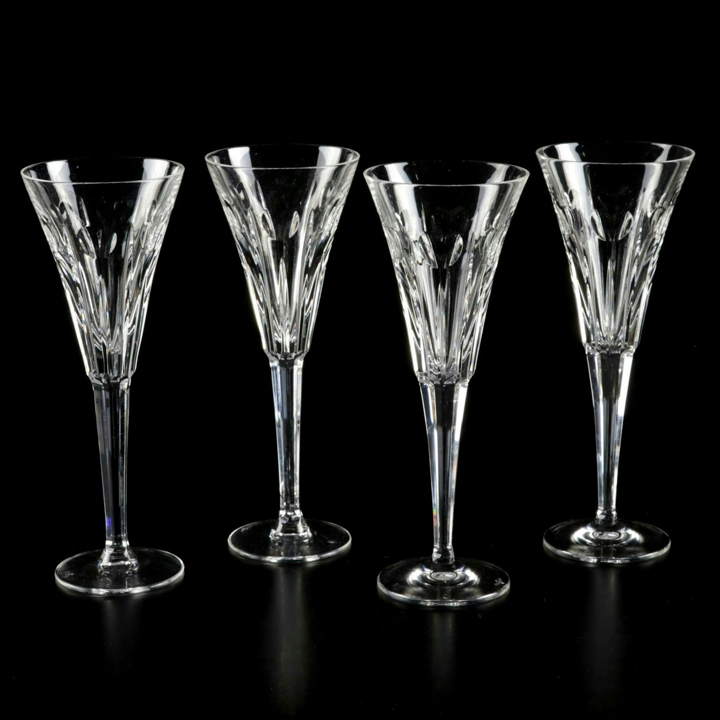 Waterford Millennium Series Love Crystal Champagne Flutes Set Of