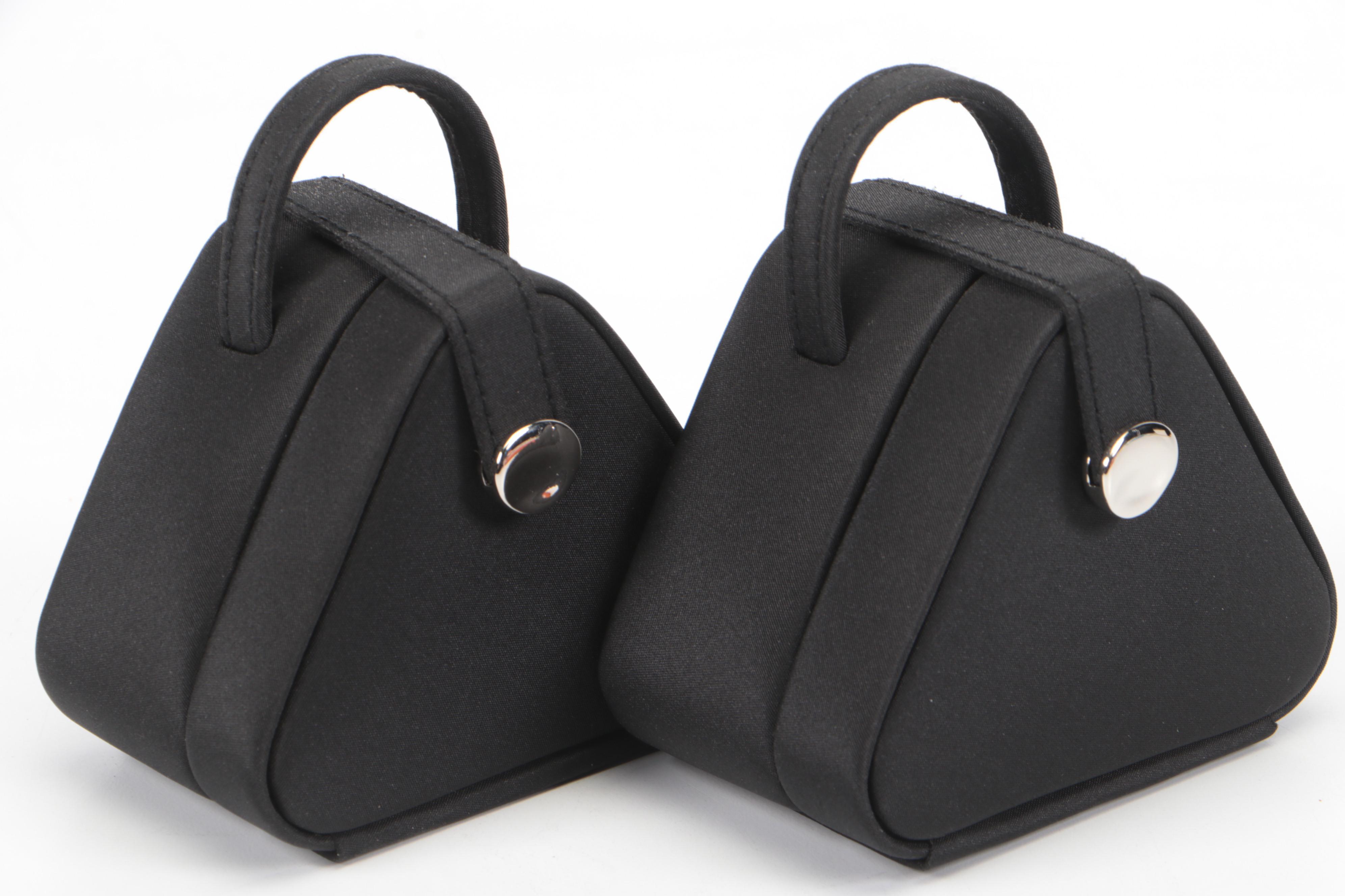 Contemporary Triangular Black Fabric Travel Jewelry Cases | EBTH