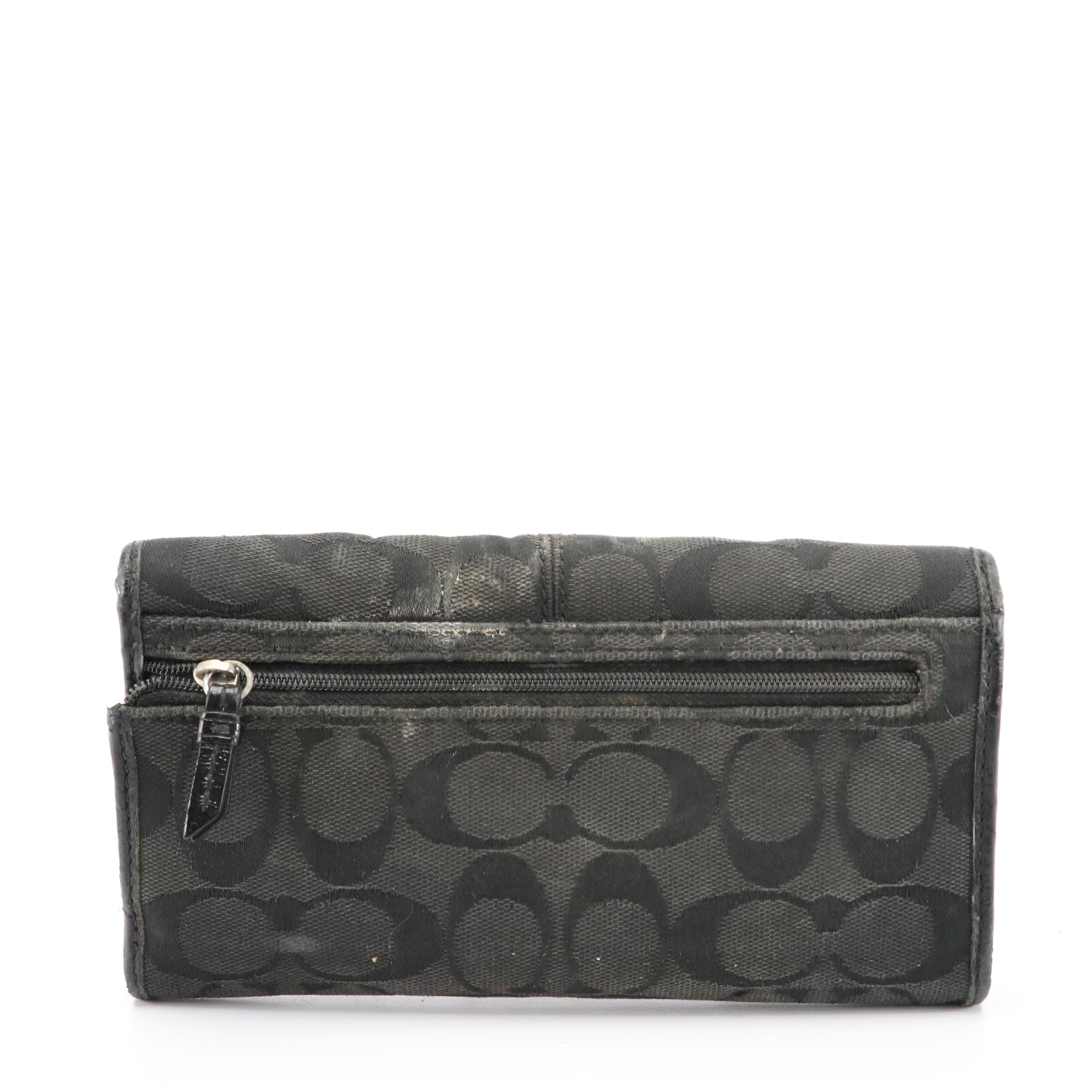 Coach Shoulder Bag, Long Wallet and Zipper Pouches in Signature ...