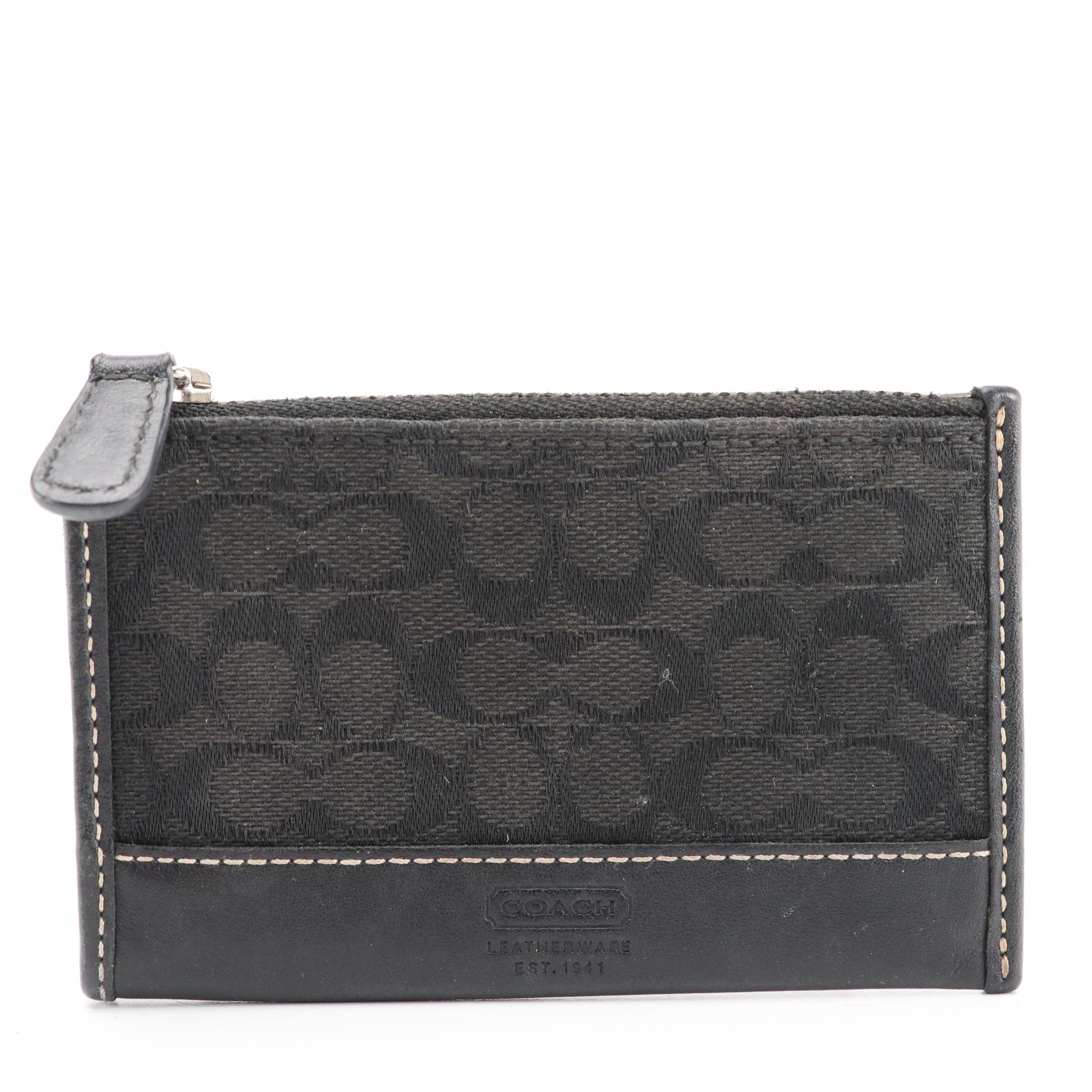 Coach Shoulder Bag, Long Wallet and Zipper Pouches in Signature ...