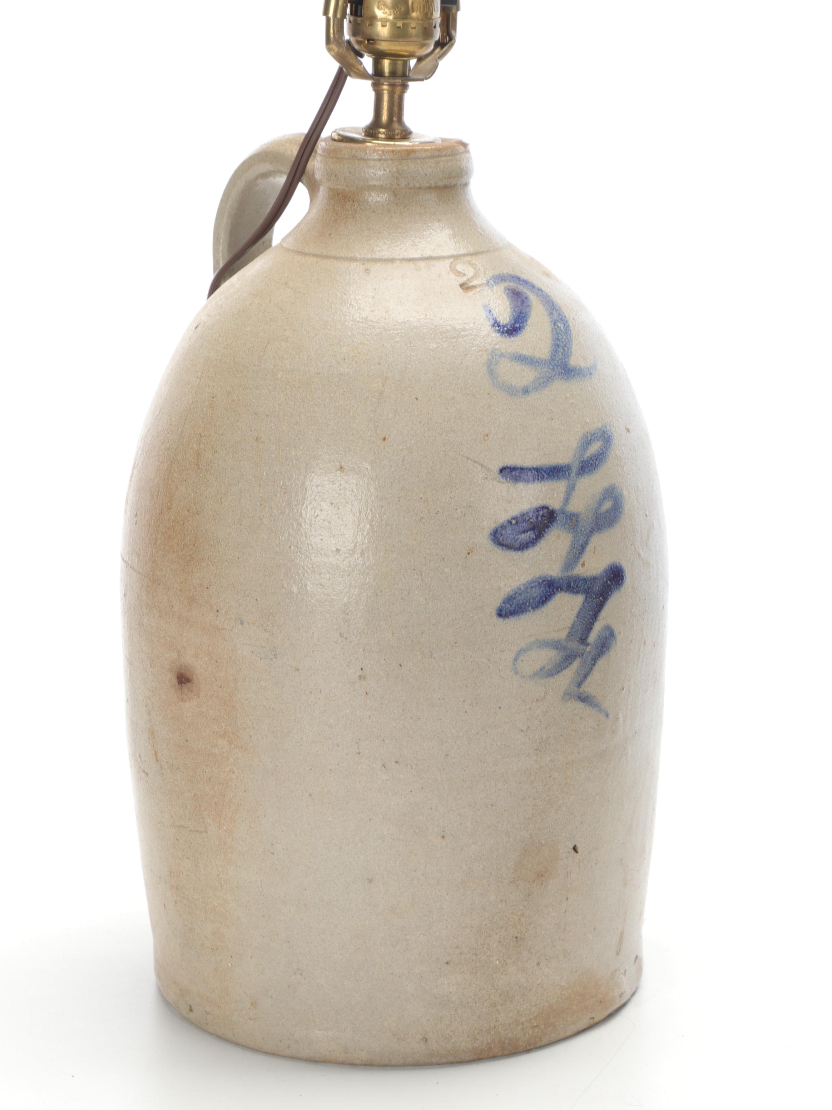 Leonard R. Foss Stoneware Jug Table Lamp with Other Stoneware Table ...
