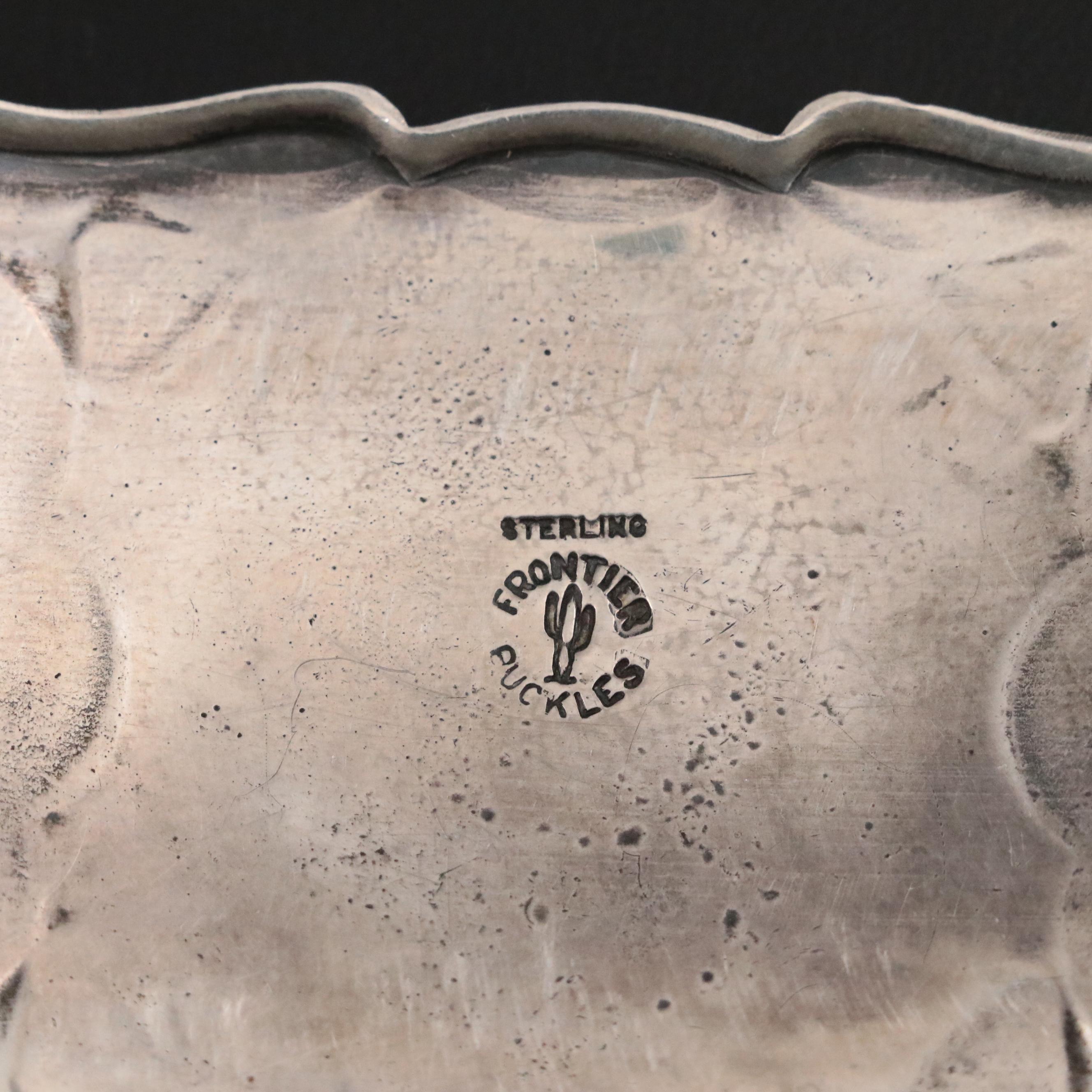 Frontier Sterling Silver and Resin Enamel Belt Buckle | EBTH