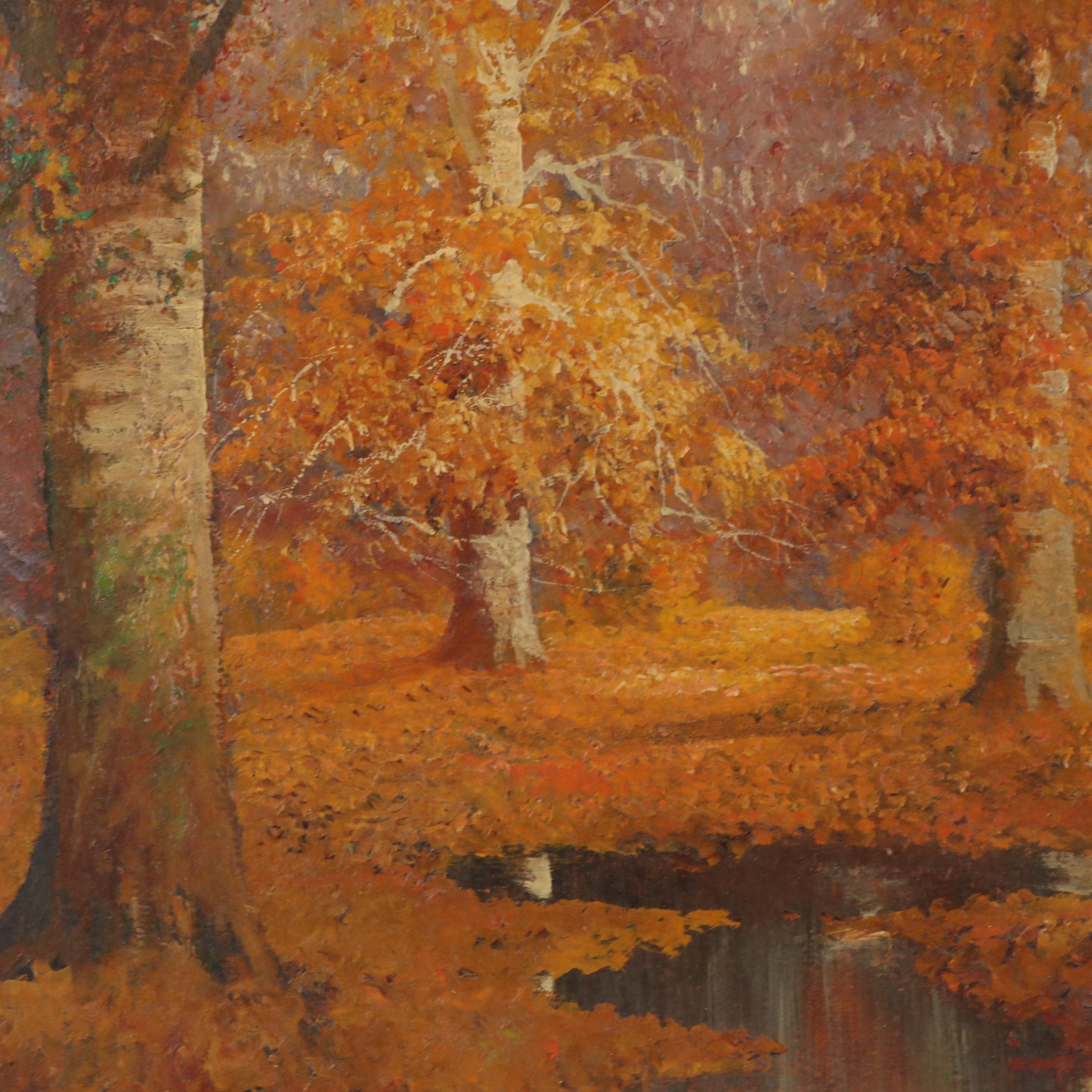 William Arnold Eyden, Jr., Woodland Interior Landscape Oil Painting ...