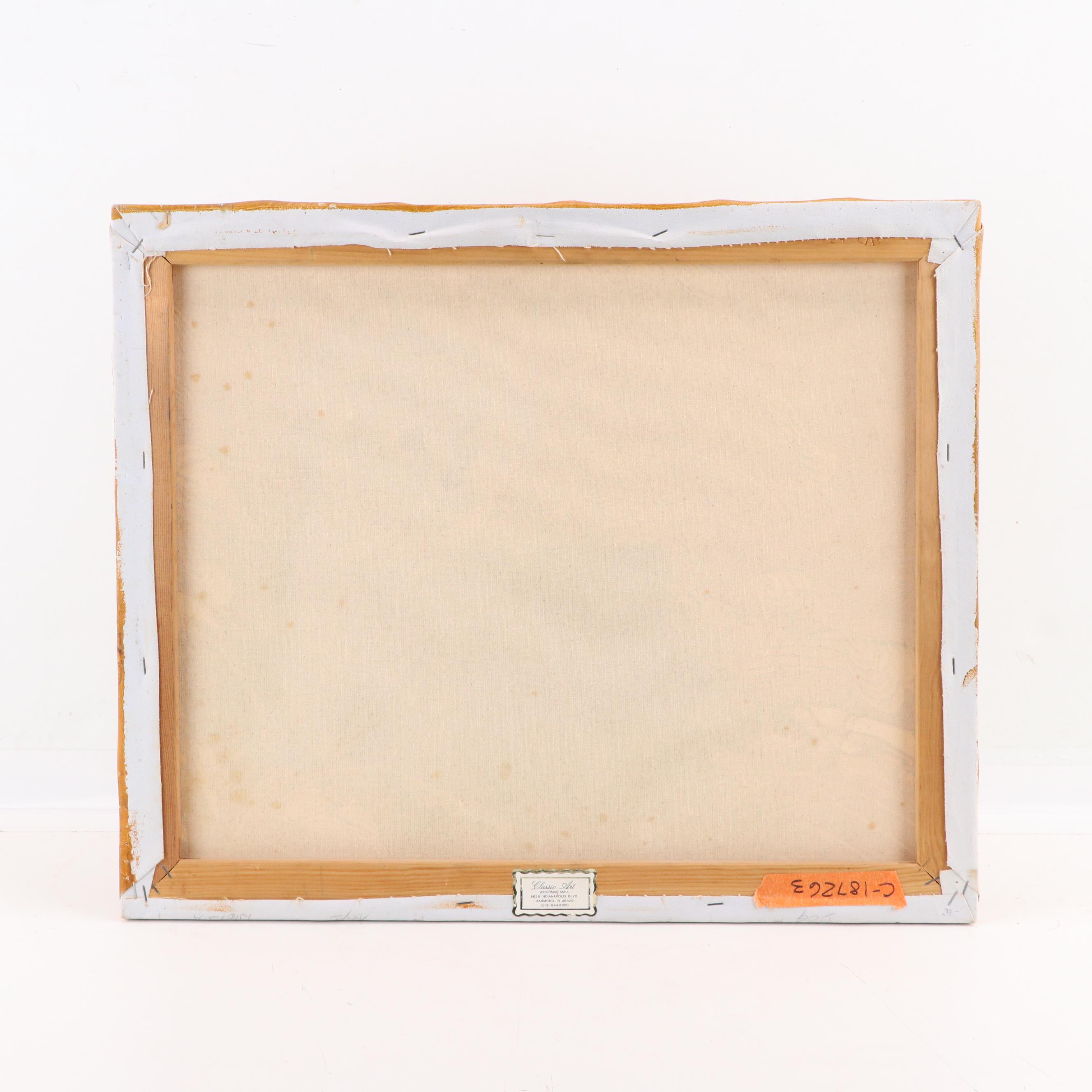 Ruiz Oil Painting of Puppy, Circa 1960 | Everything But The House