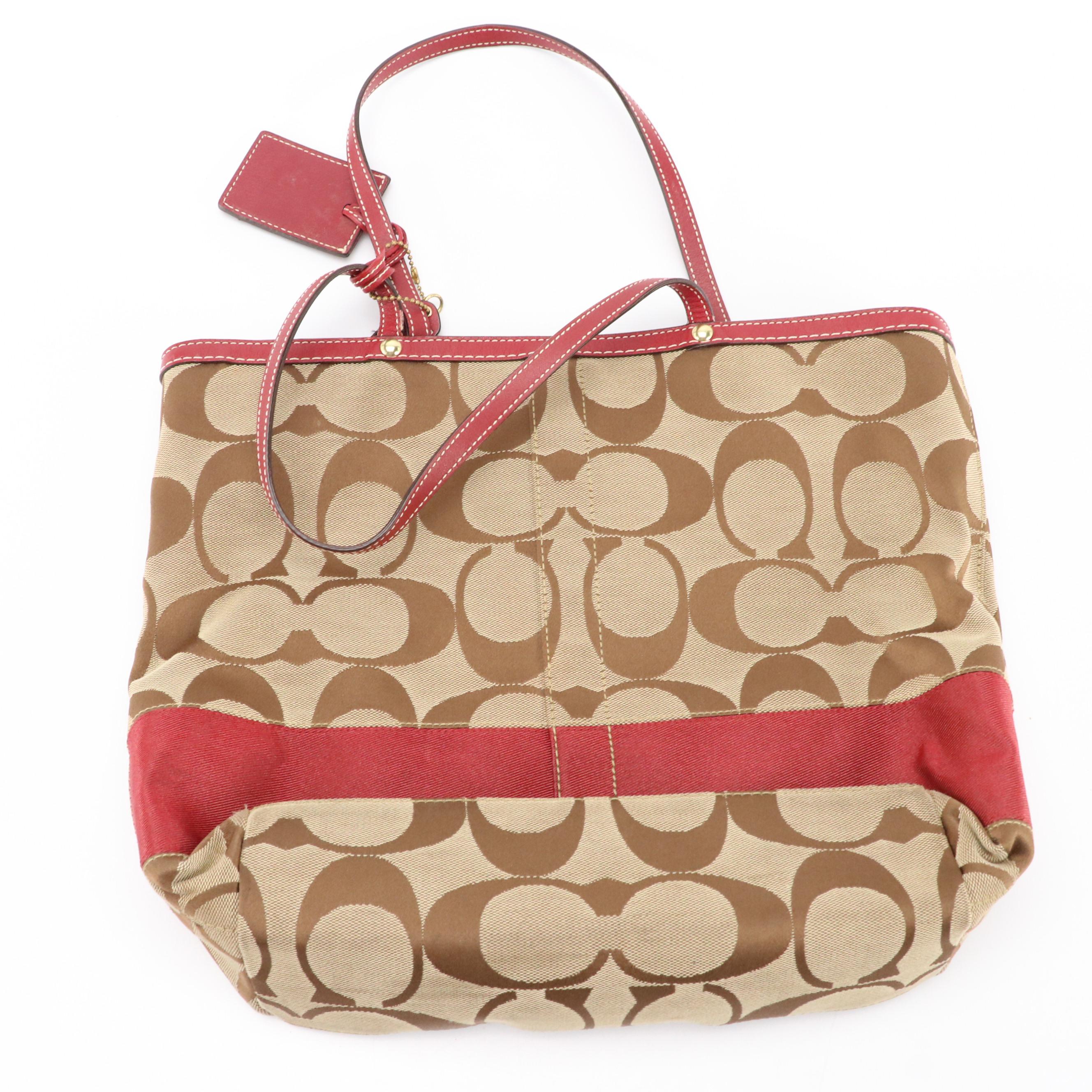 Coach Signature C Canvas Tri-Fold Wallet, Shoulder Bags & Signature ...