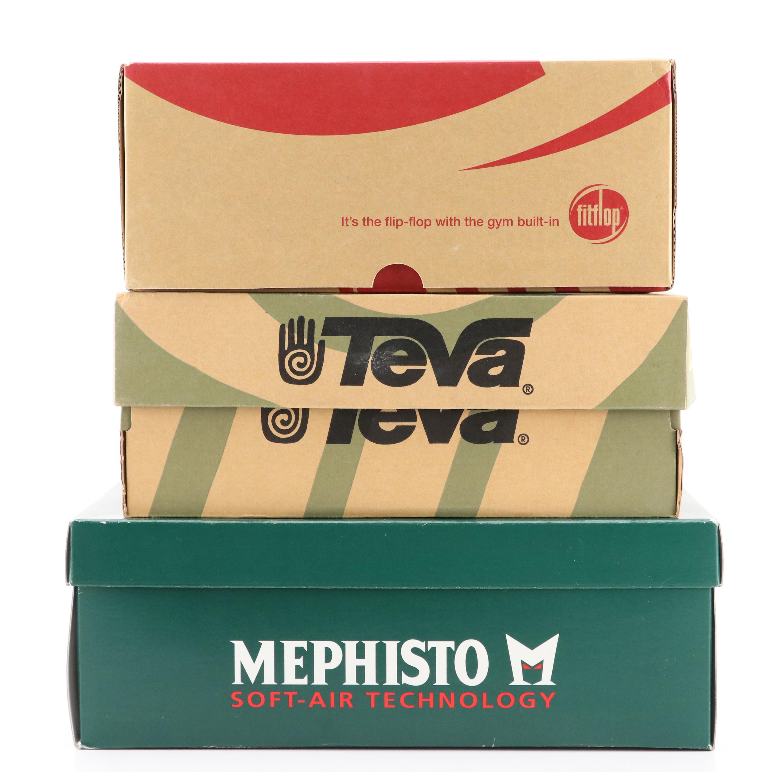 Teva, Mephisto, and Fitflop Sandals with Boxes | EBTH