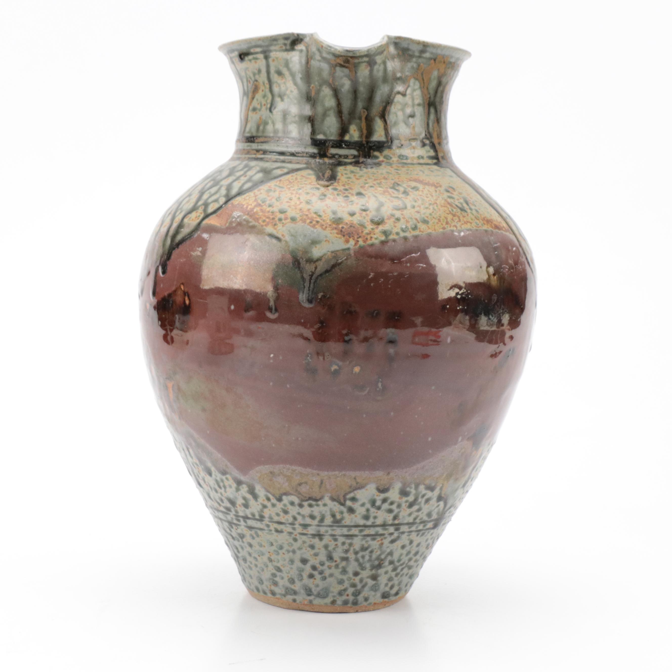 Robert Hasselle Hand Thrown and Glazed Pottery Bowl and Pitcher ...
