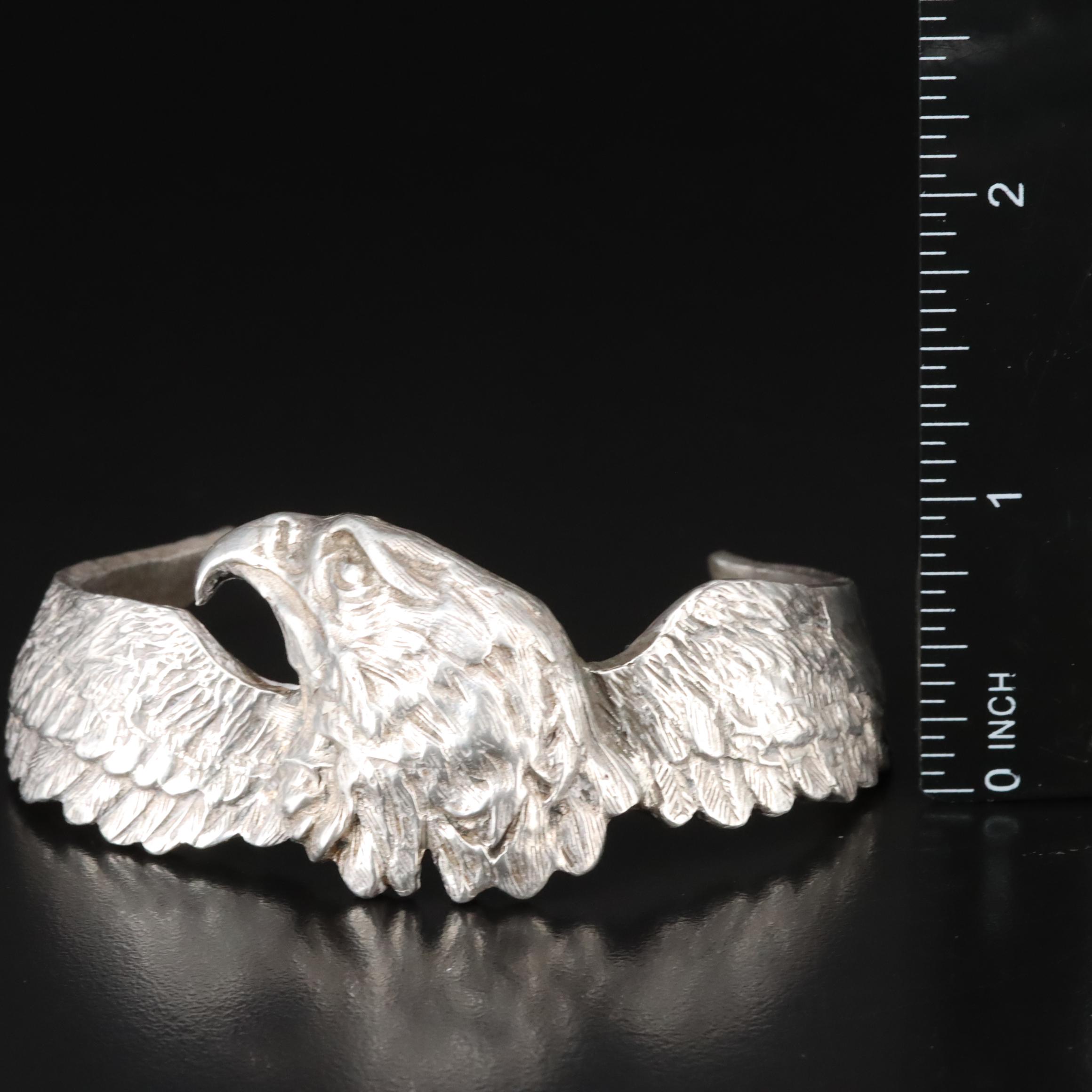 Sterling Bald Eagle Cuff Bracelet | EBTH