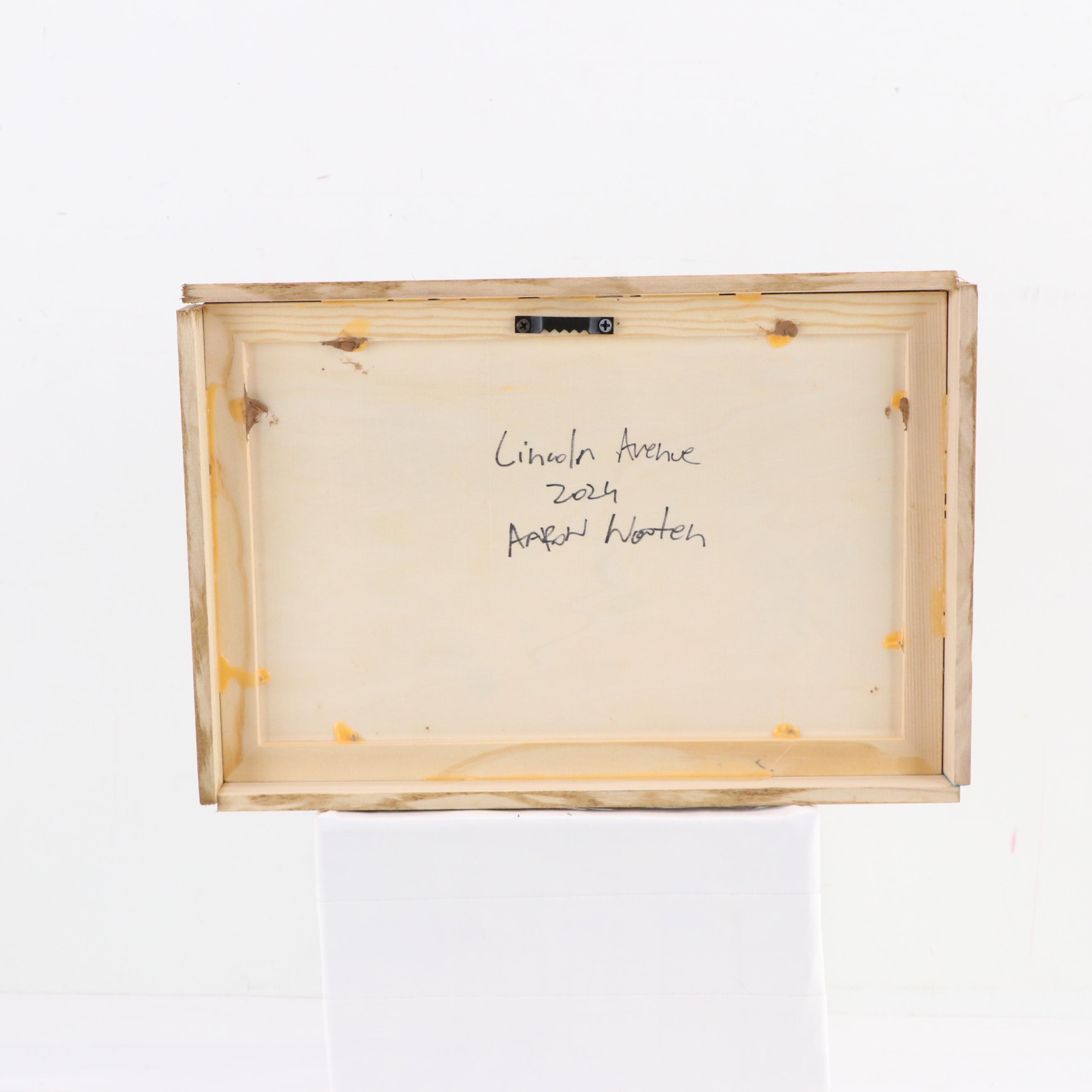 Aaron Wooten Stylized Cityscape Acrylic Painting "Lincoln Avenue," 2024 ...