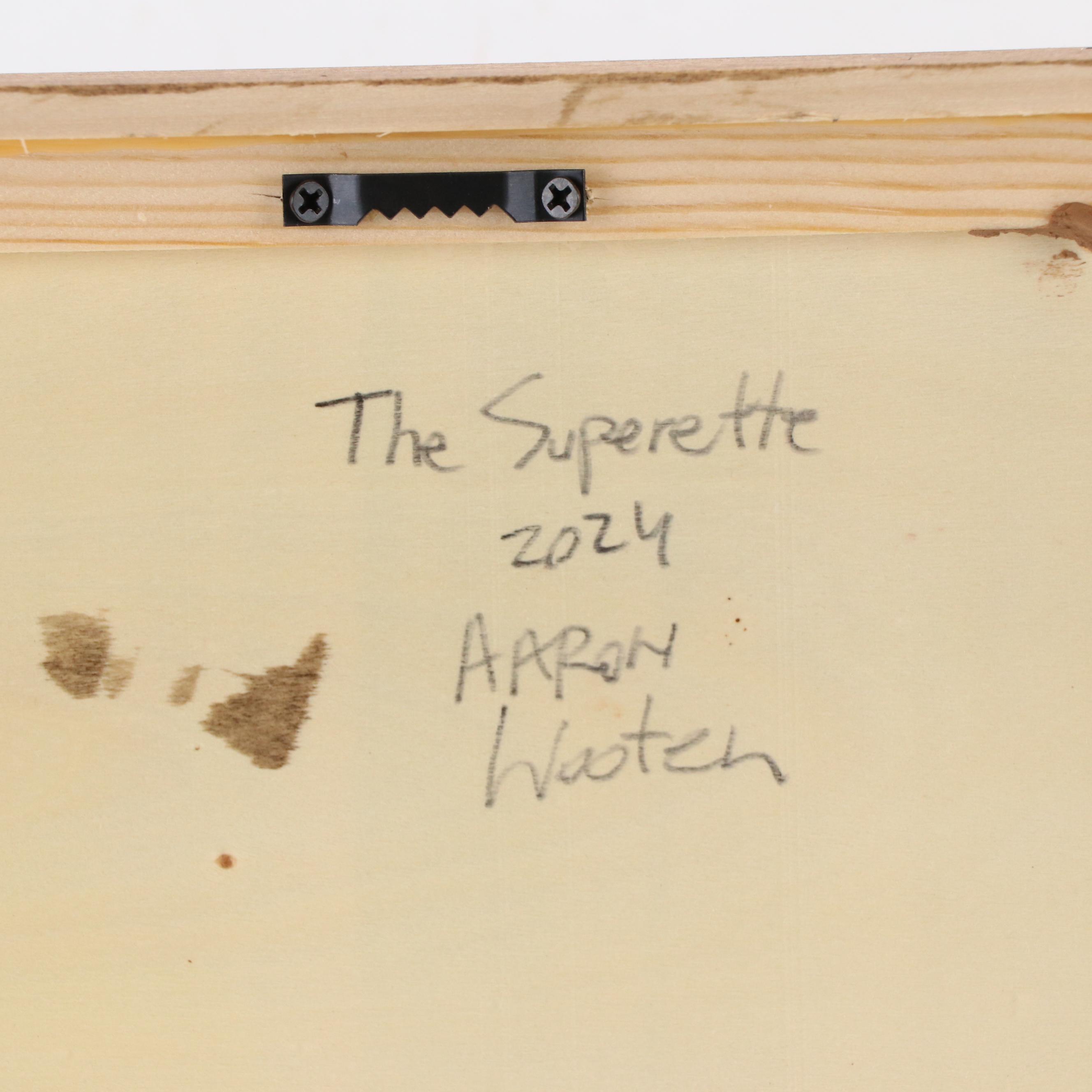 Aaron Wooten Stylized Cityscape Acrylic Painting "The Superette," 2024 ...