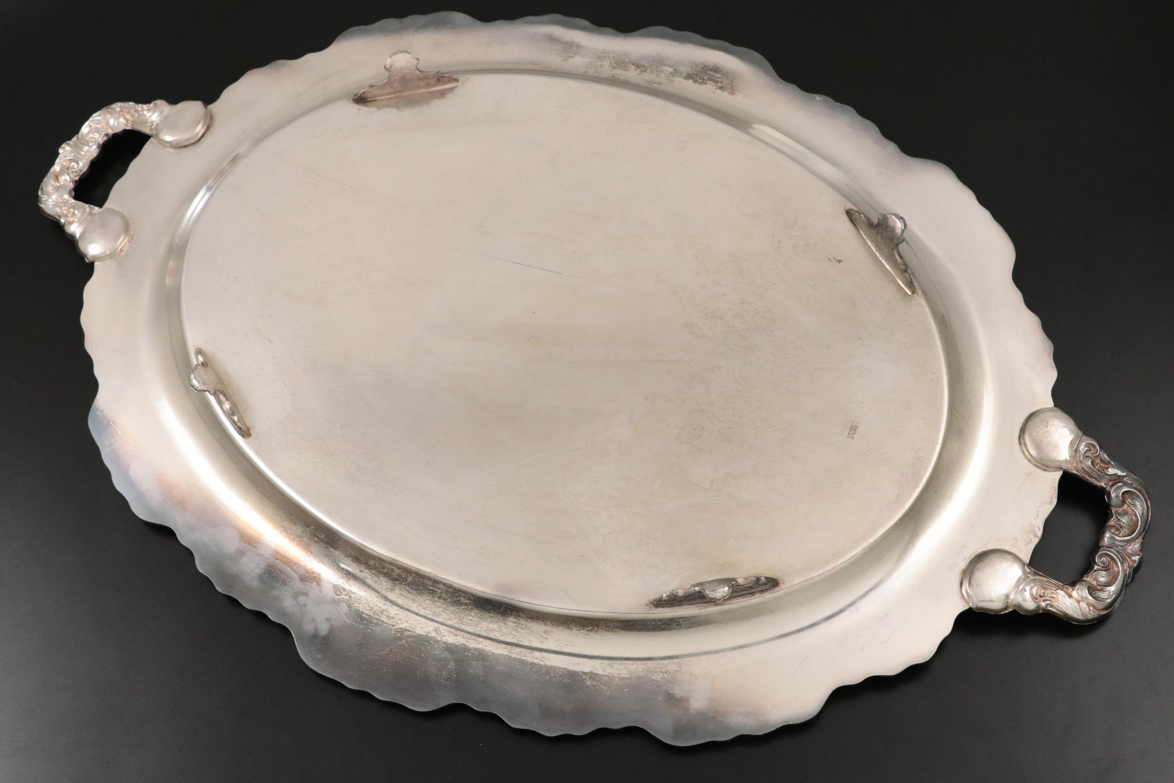 Towle Silver Plate Footed Tray, Mid to Late 20th Century | Everything ...