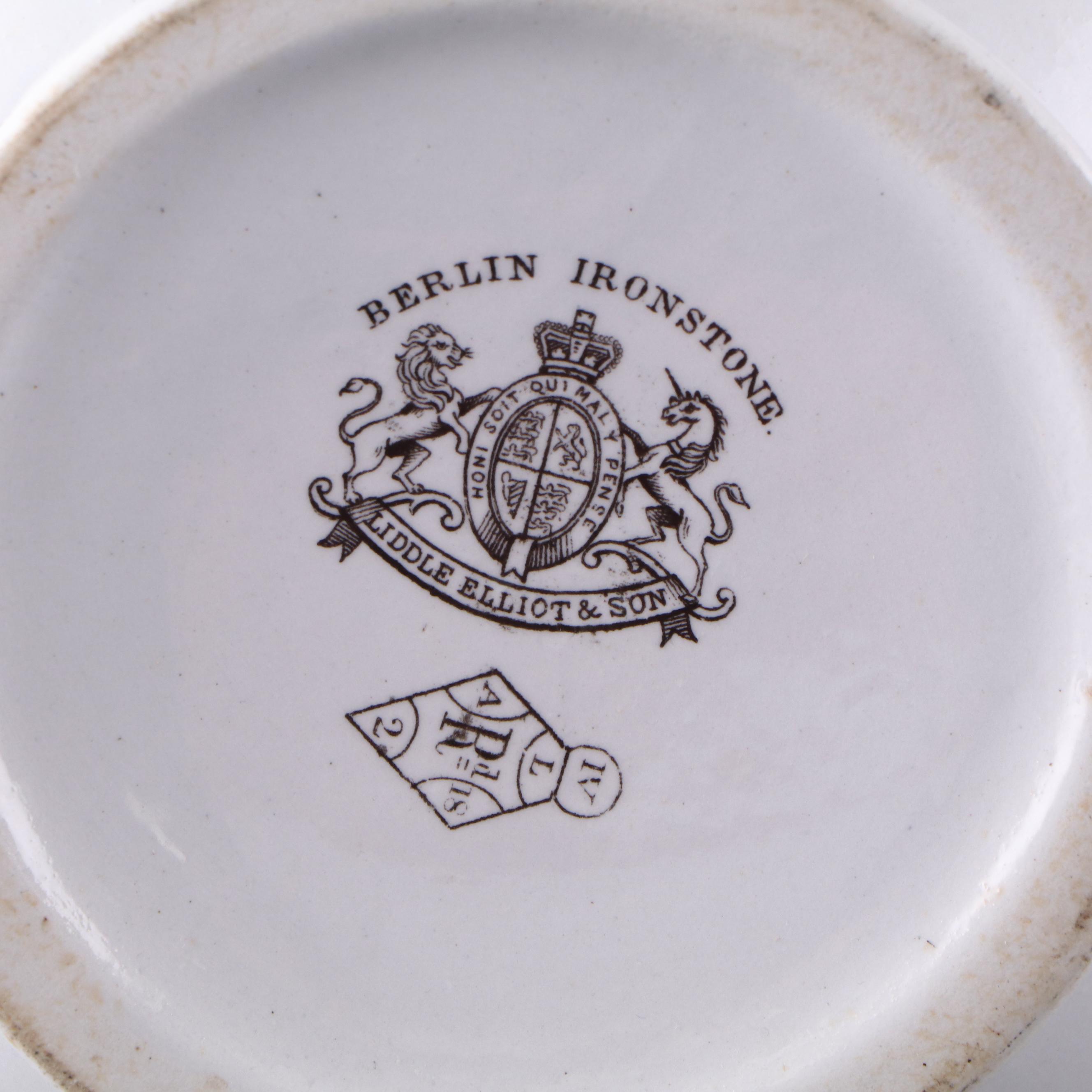 Liddle Elliot & Son "Berlin Ironstone" Pitcher and Basin, Mid-19th ...